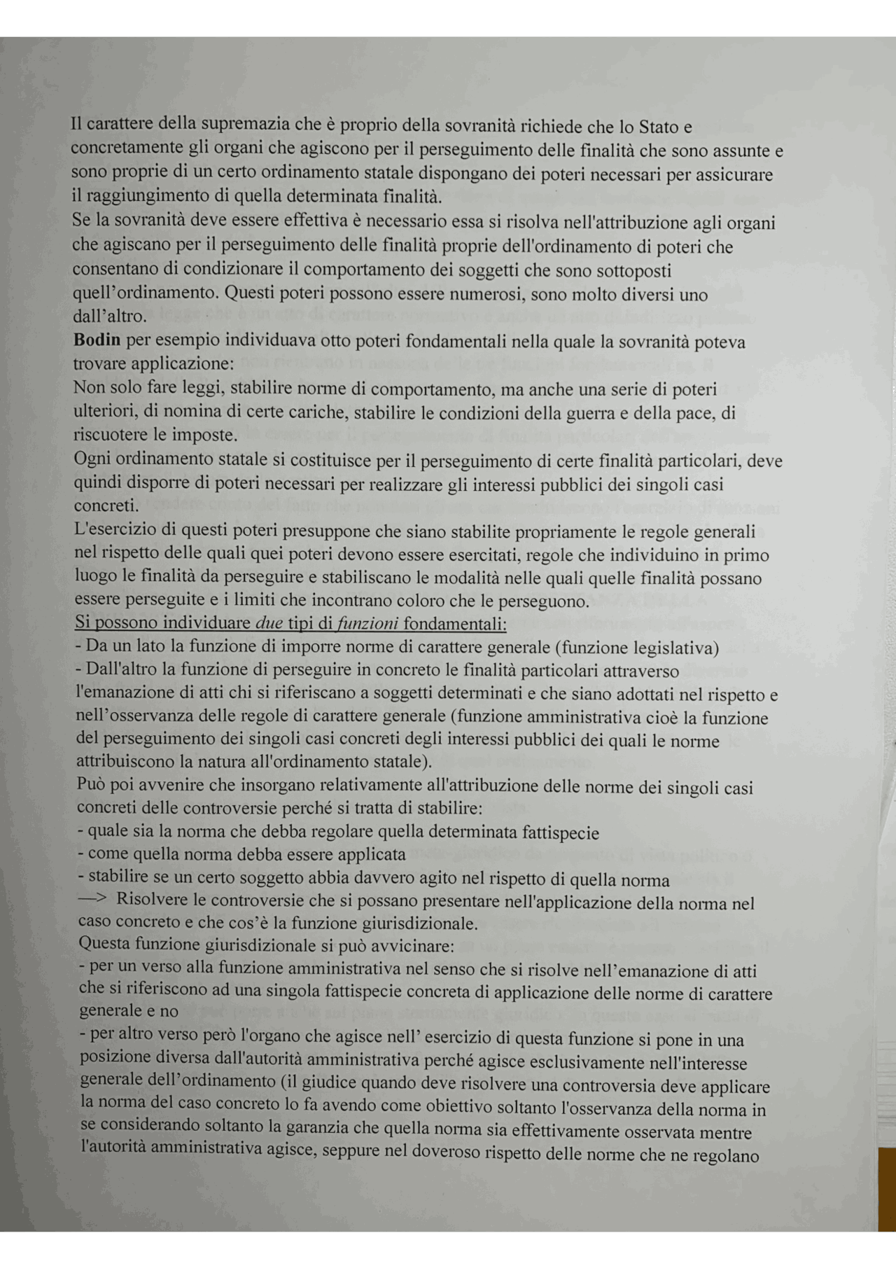 Caratteri: supremazia e Bodin......... - Docsity