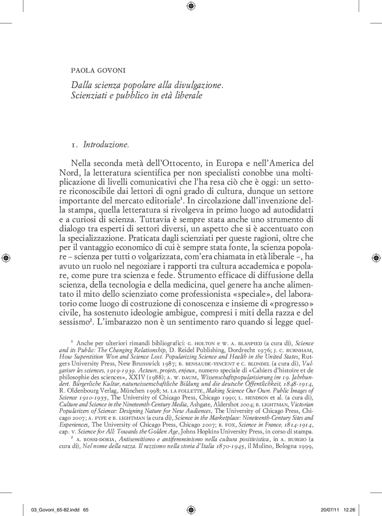 Esame prof. Luca Clerici - Docsity
