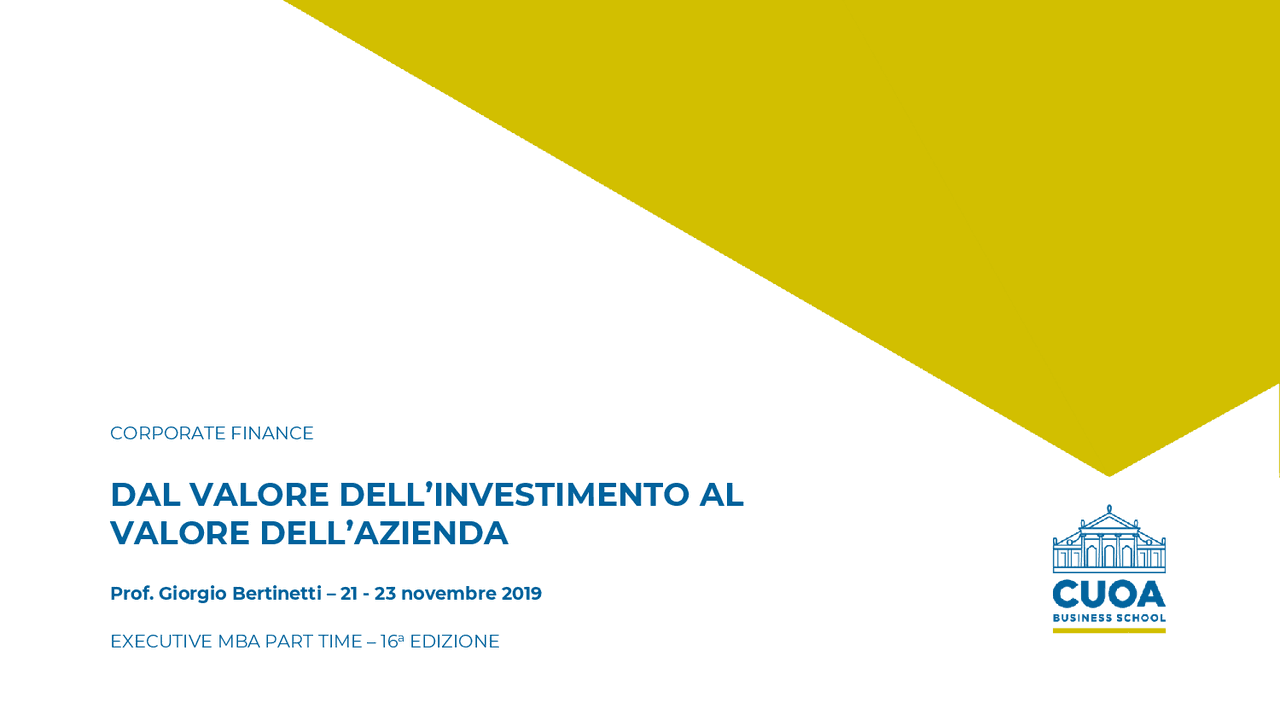 Appunti Finanza Bertinetti Docsity