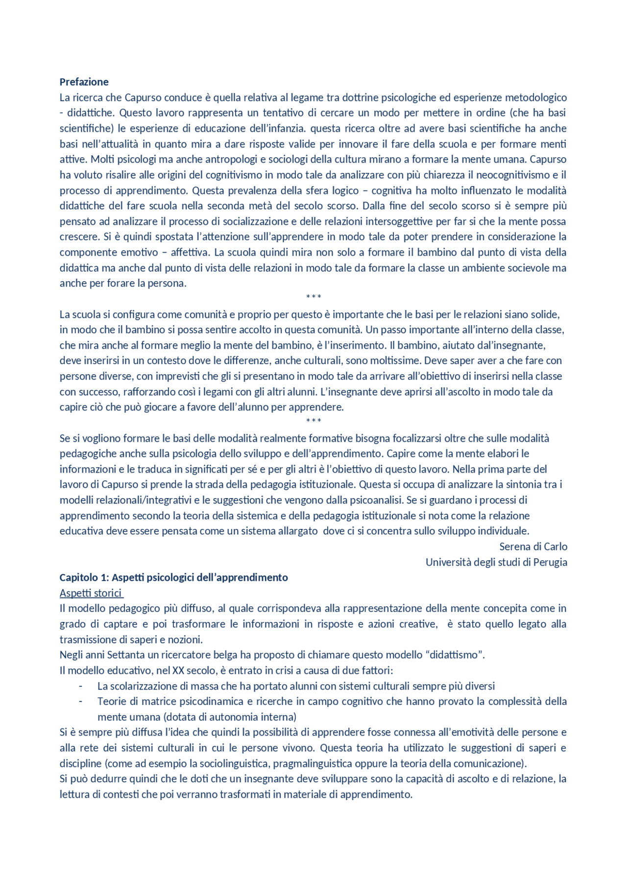 Relazioni Educative E Apprendimento Docsity