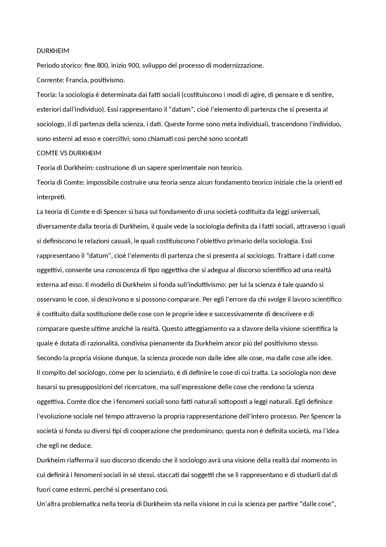 Emile Durkheim Scienze Sociali Dispense Di Scienze Sociali Docsity