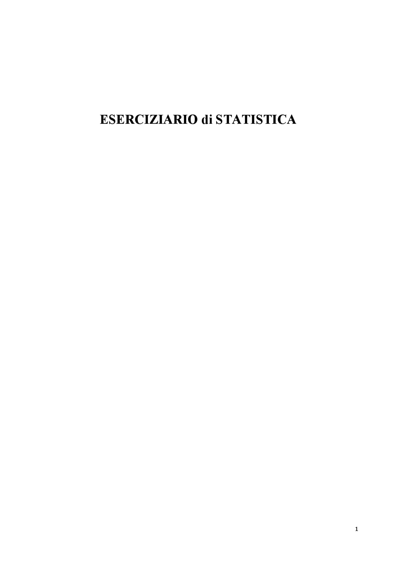ESERCIZIARIO di STATISTICA - Docsity