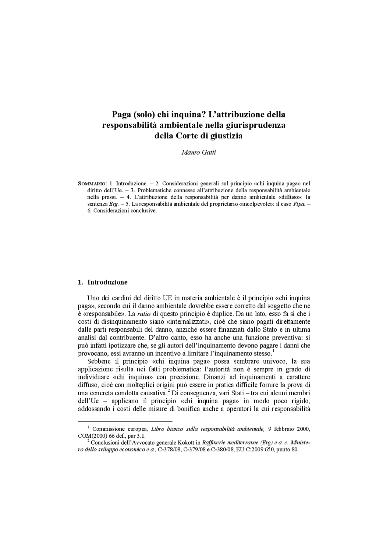Principi Del Diritto Ambientale Docsity