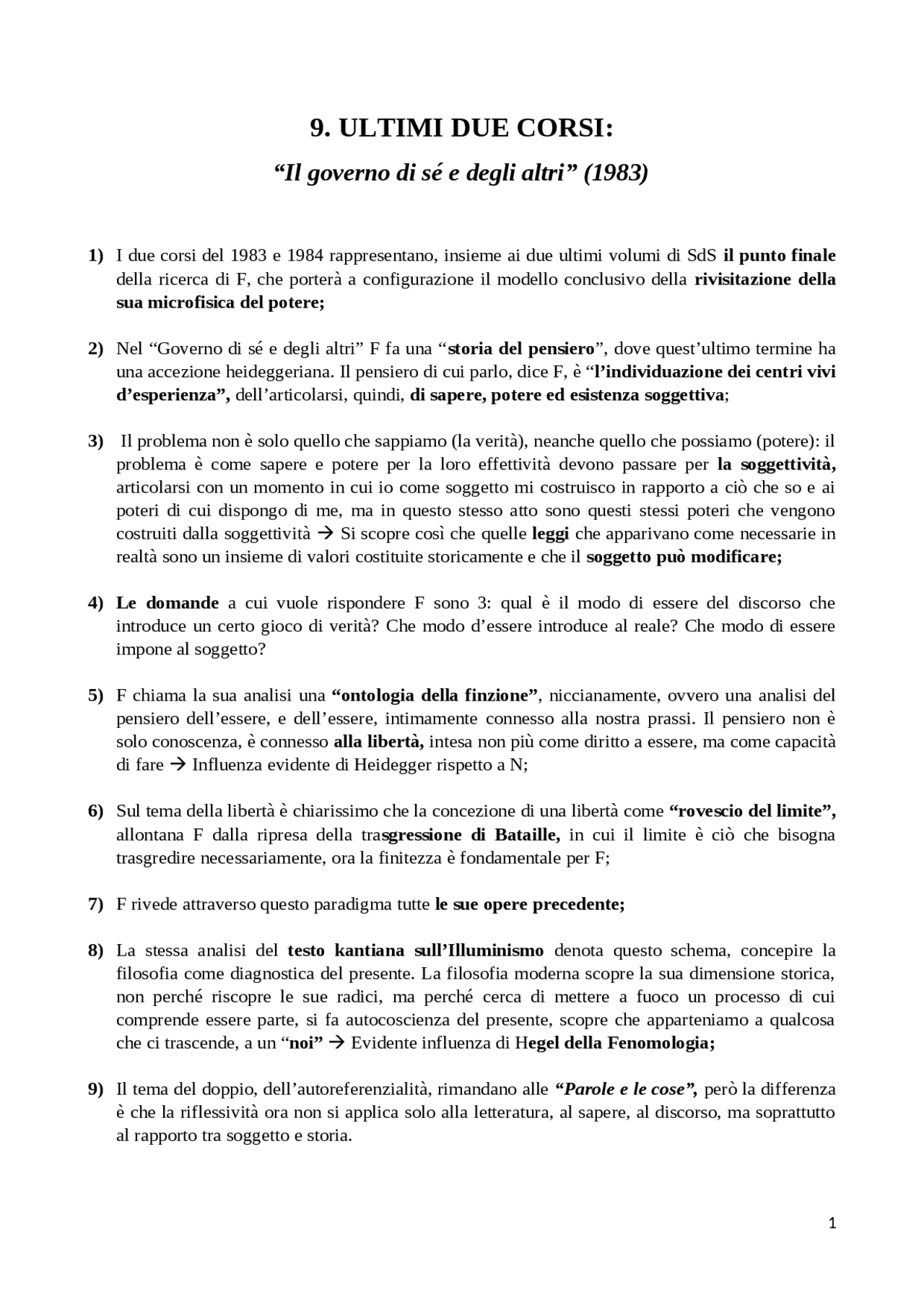 Riassunto 9 Capitolo Iofrida Foucault Docsity
