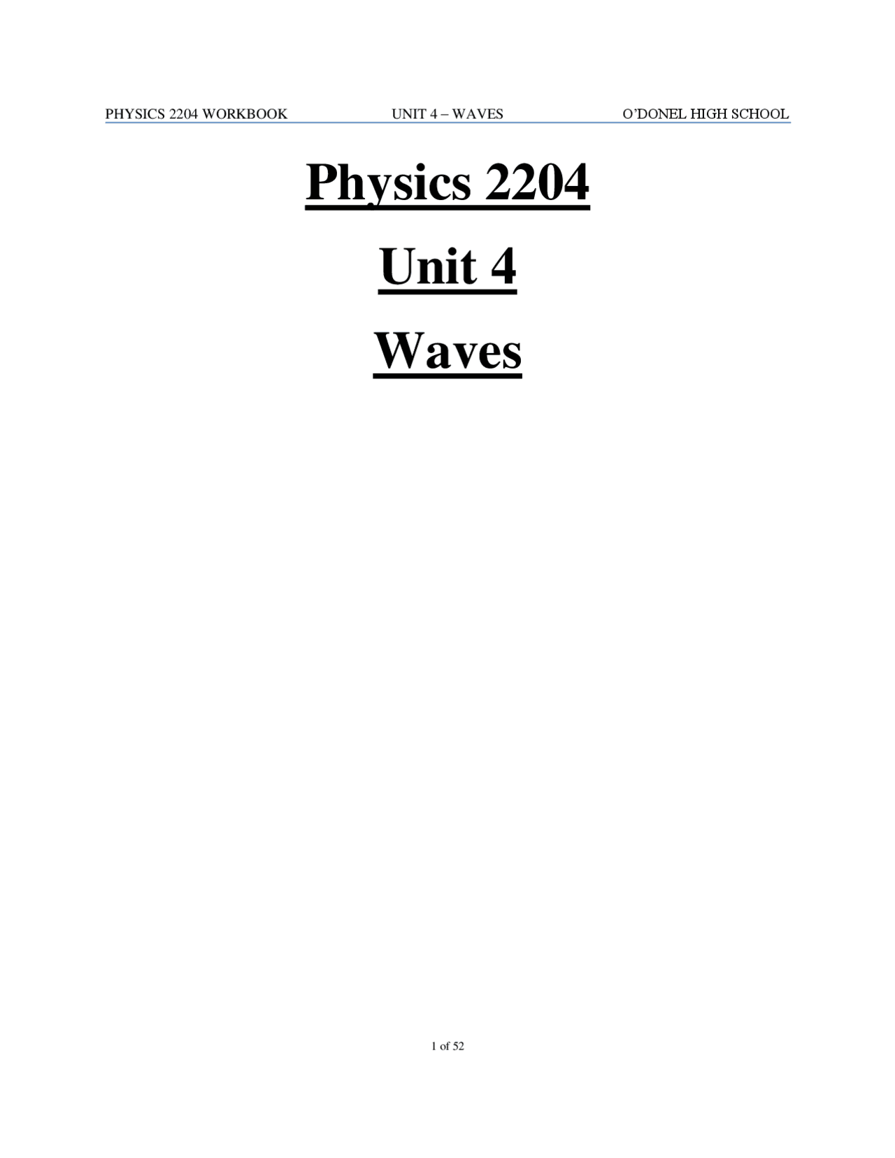 Physics 2204 Workbook Unit 4 pdf Docsity Physics 2204 Workbook Unit 4 pdf Docsity