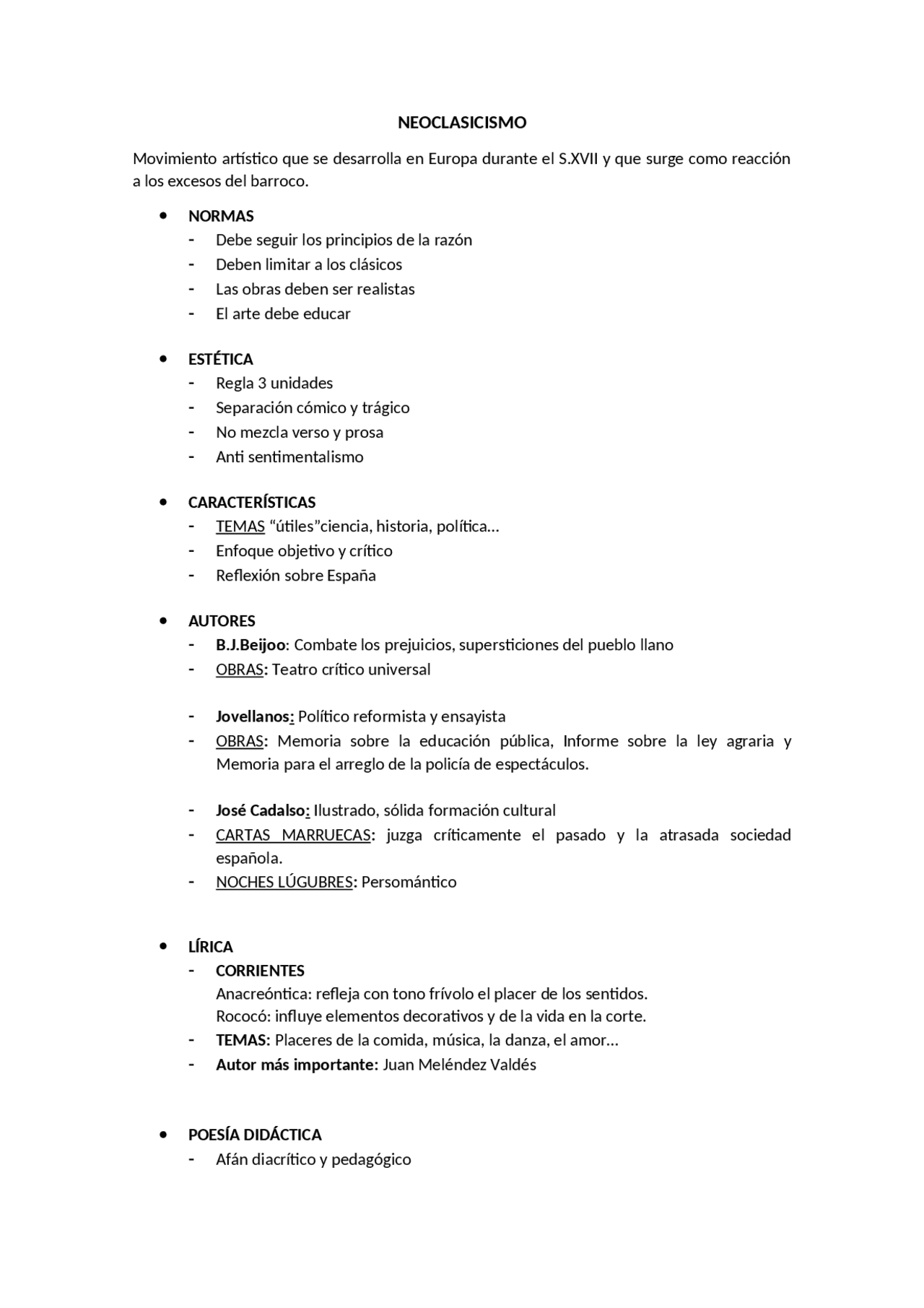 Neoclasicismo y Romanticismo 4 eso lengua y literatura | Apuntes de ...