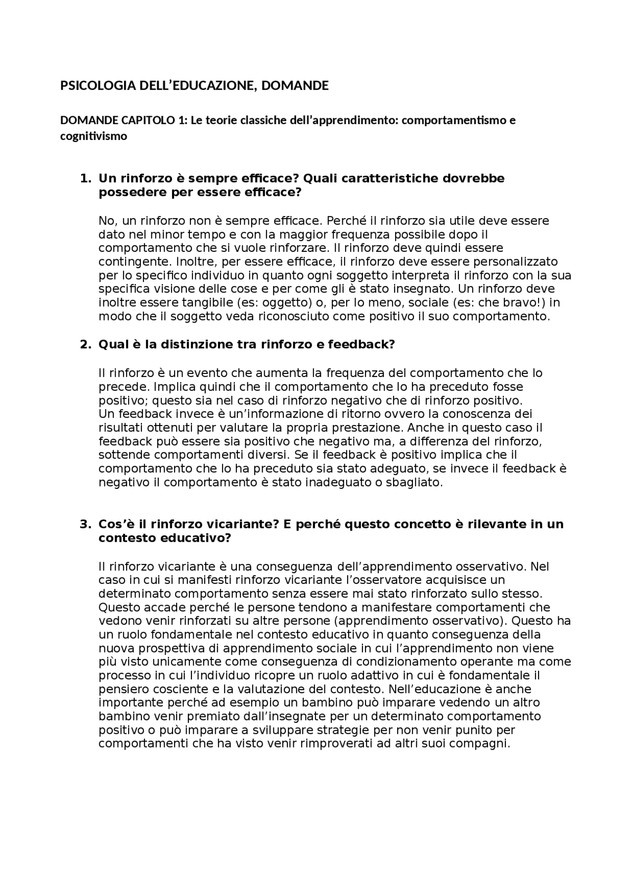 Concetti Chiave Psicologia Delleducazione Docsity