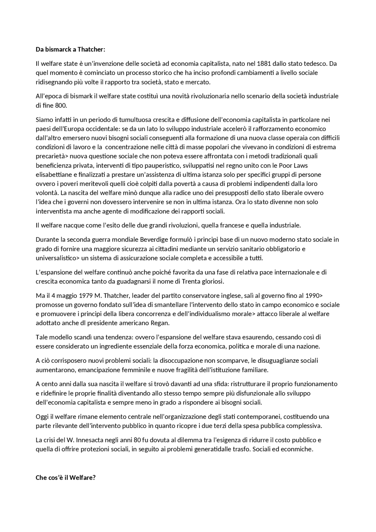 Le Teorie Del Welfare Un Analisi Docsity