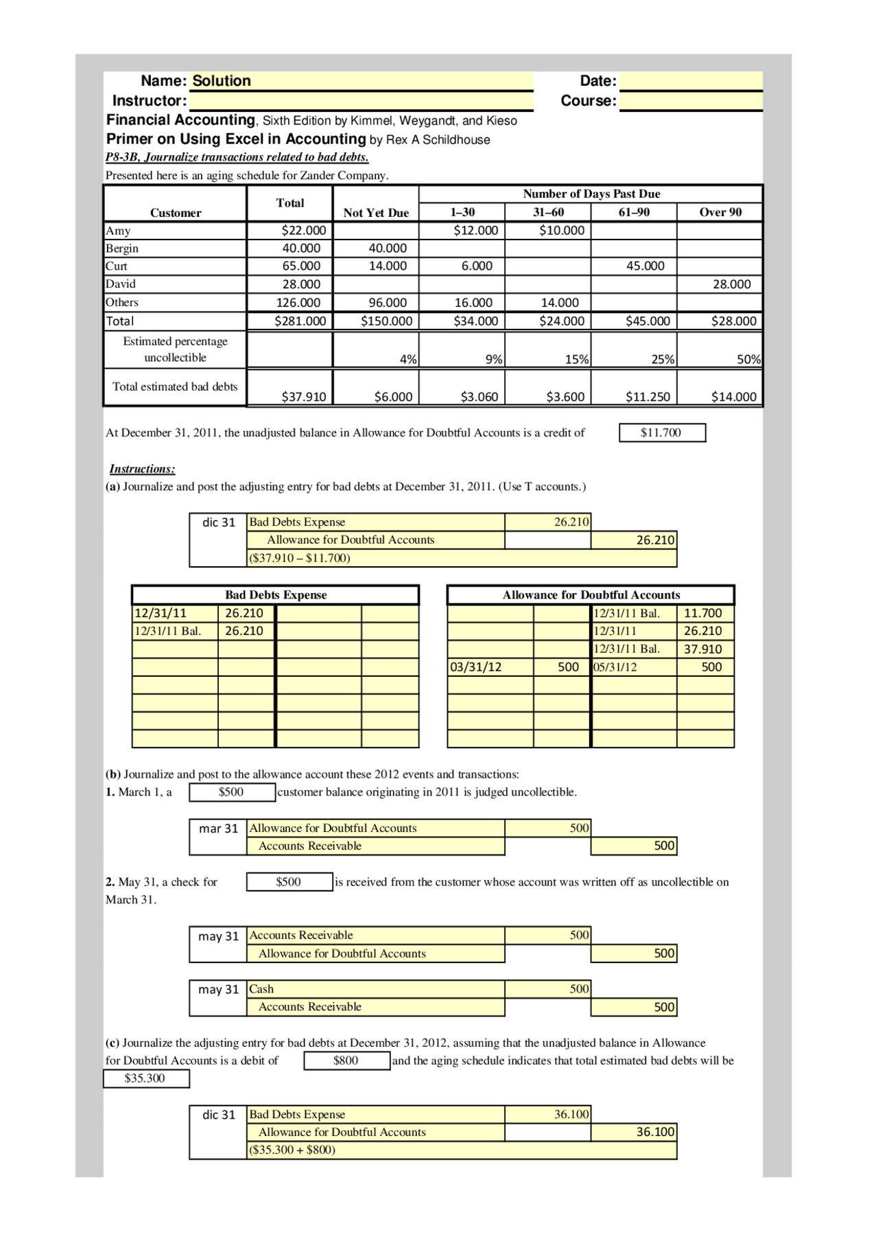 Zander solutions in English - Docsity