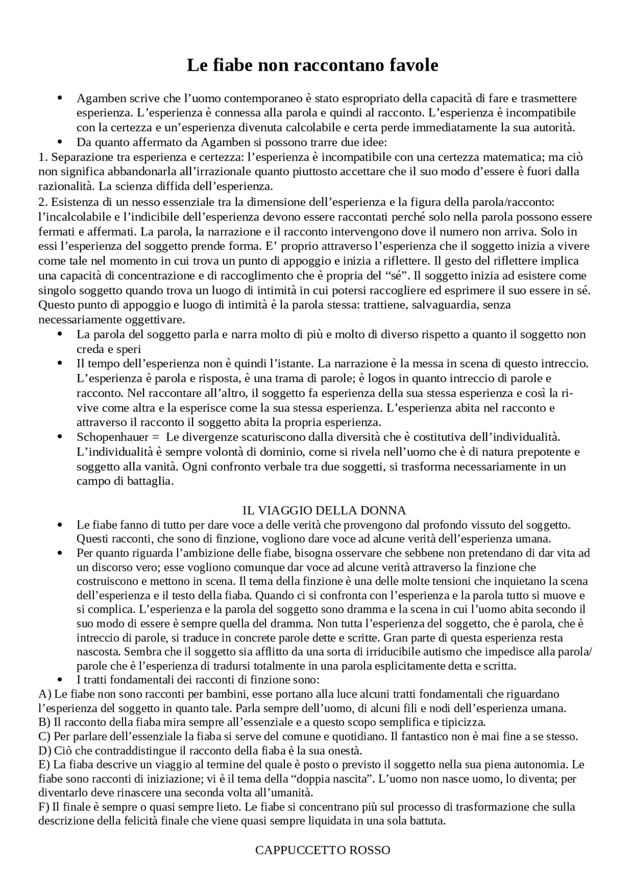Le Fiabe Non Raccontano Favole Docsity