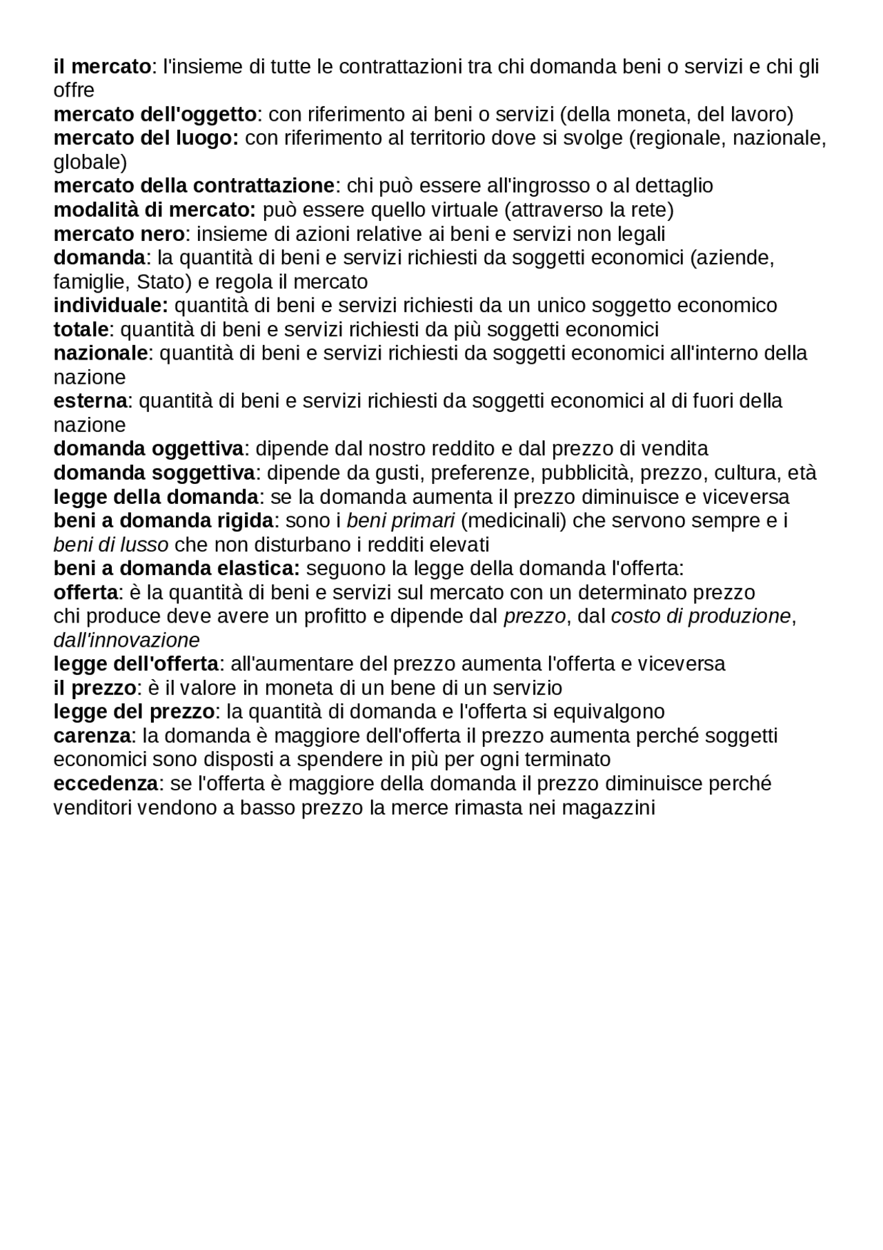 Il Mercato Nel Diritto Docsity