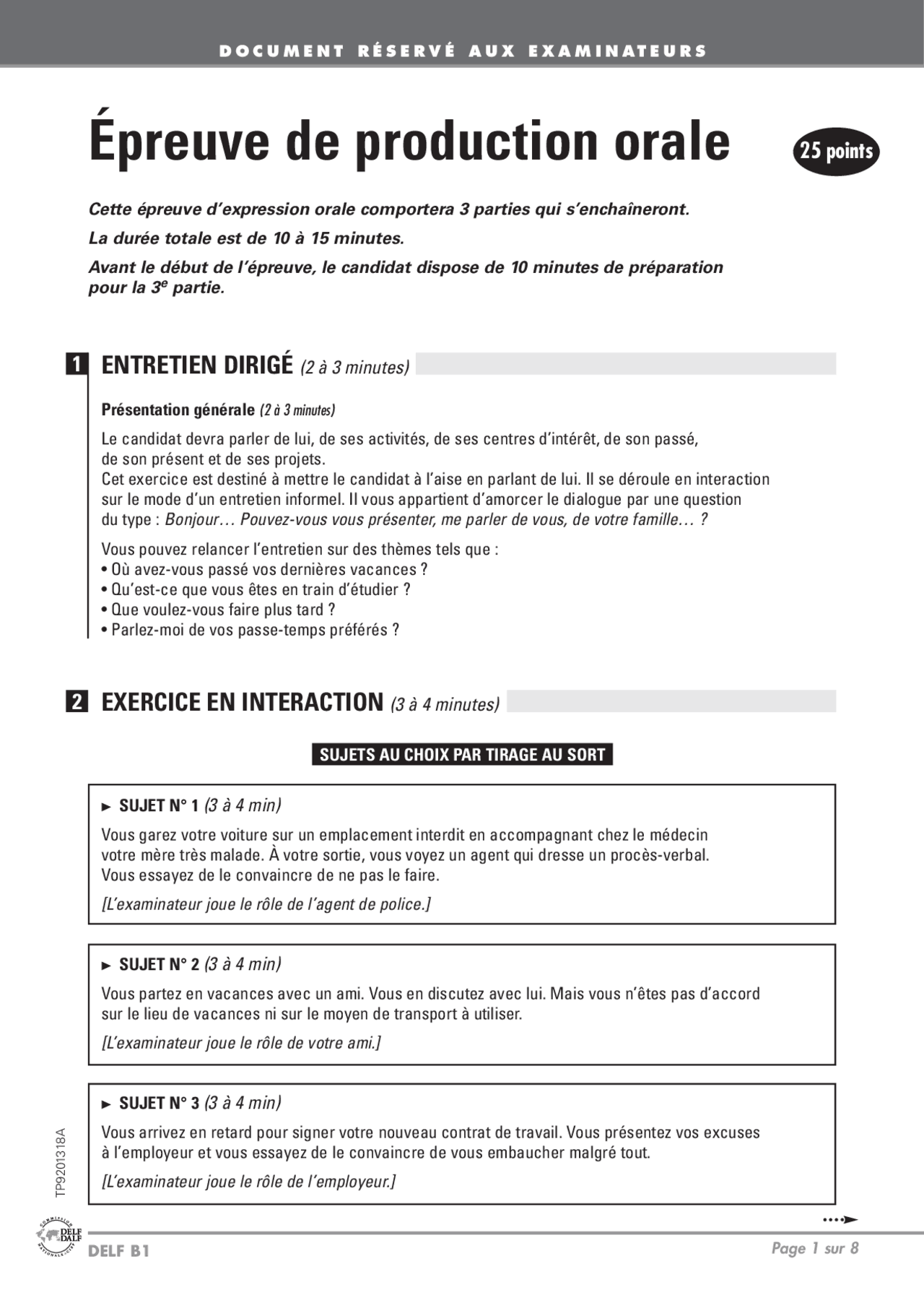 Esempio Prova Esame Francese 2 Docsity