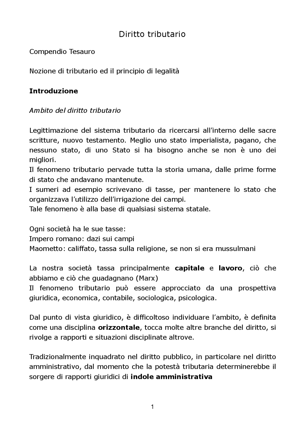 Dispense Di Diritto Tributario Docsity