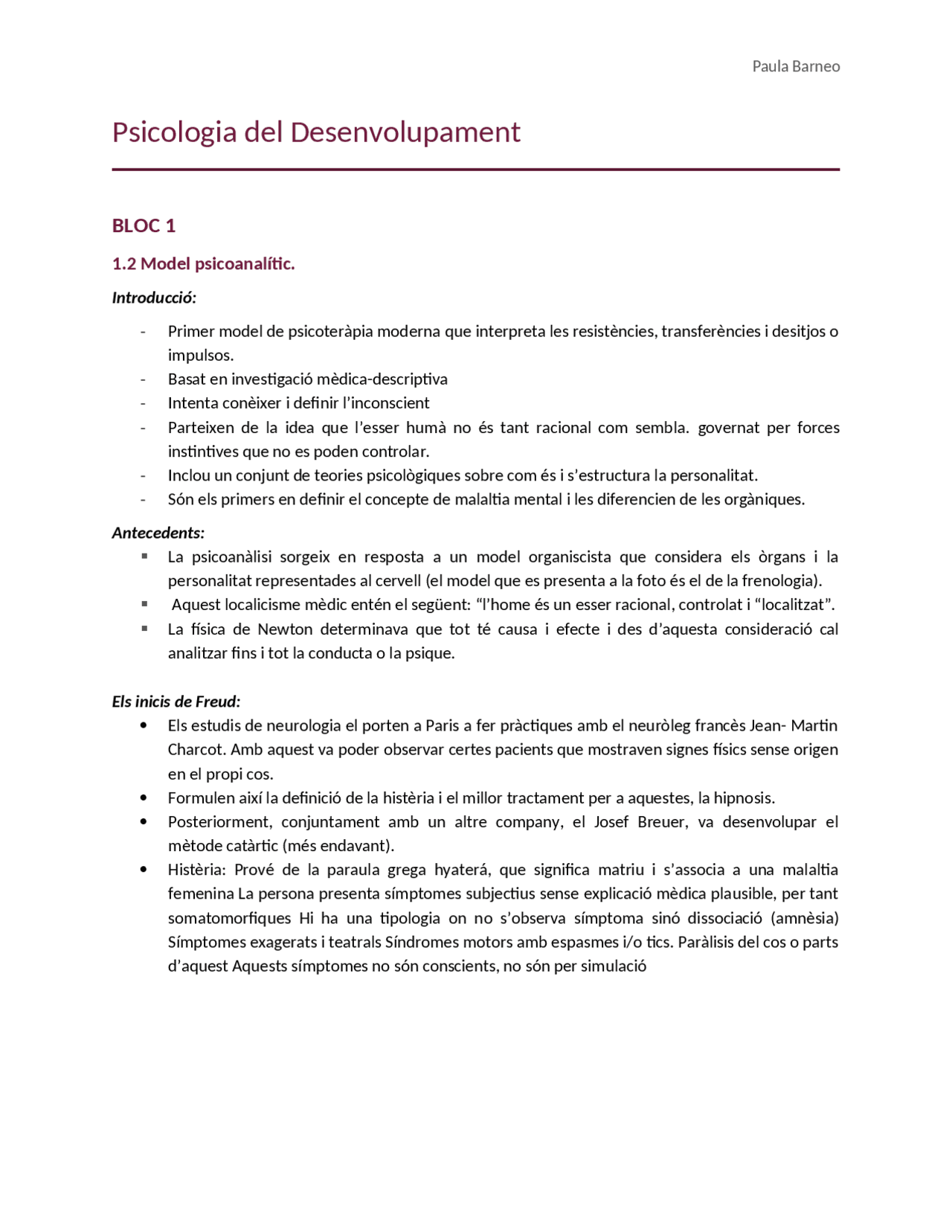 Apunts De Psiciologia Del Desenvolupament Docsity