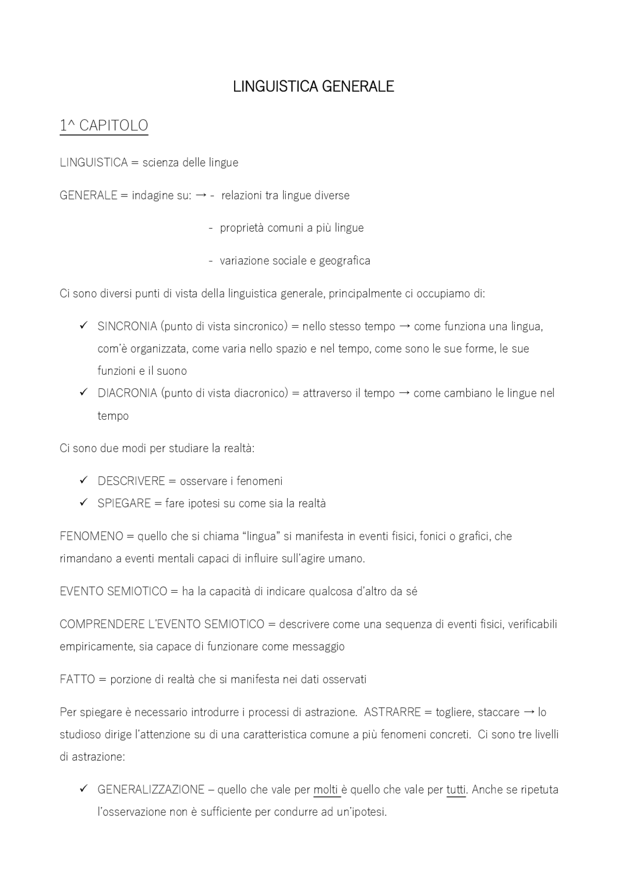 Linguistica Generale Docsity