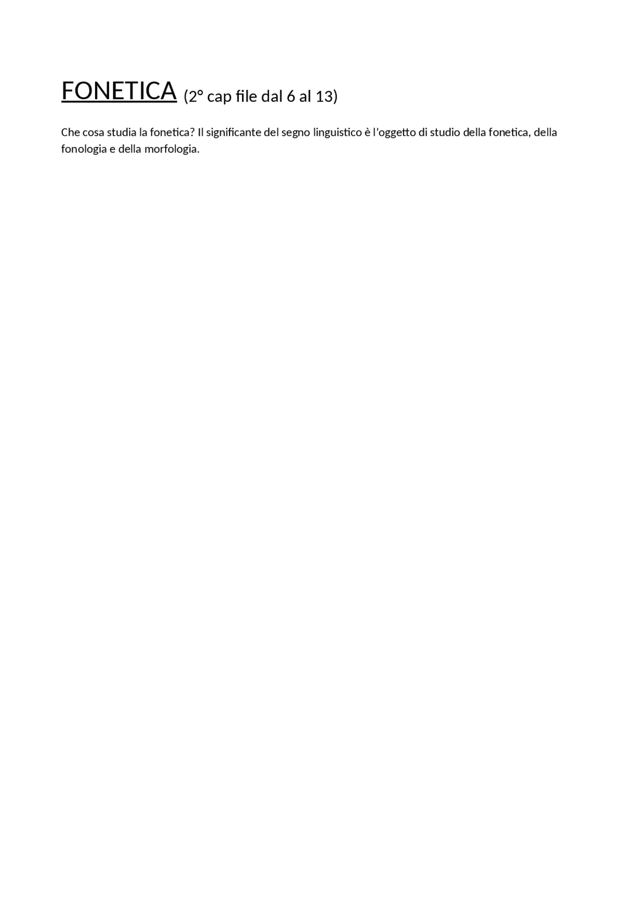 Appunti Sulla Fonetica Docsity