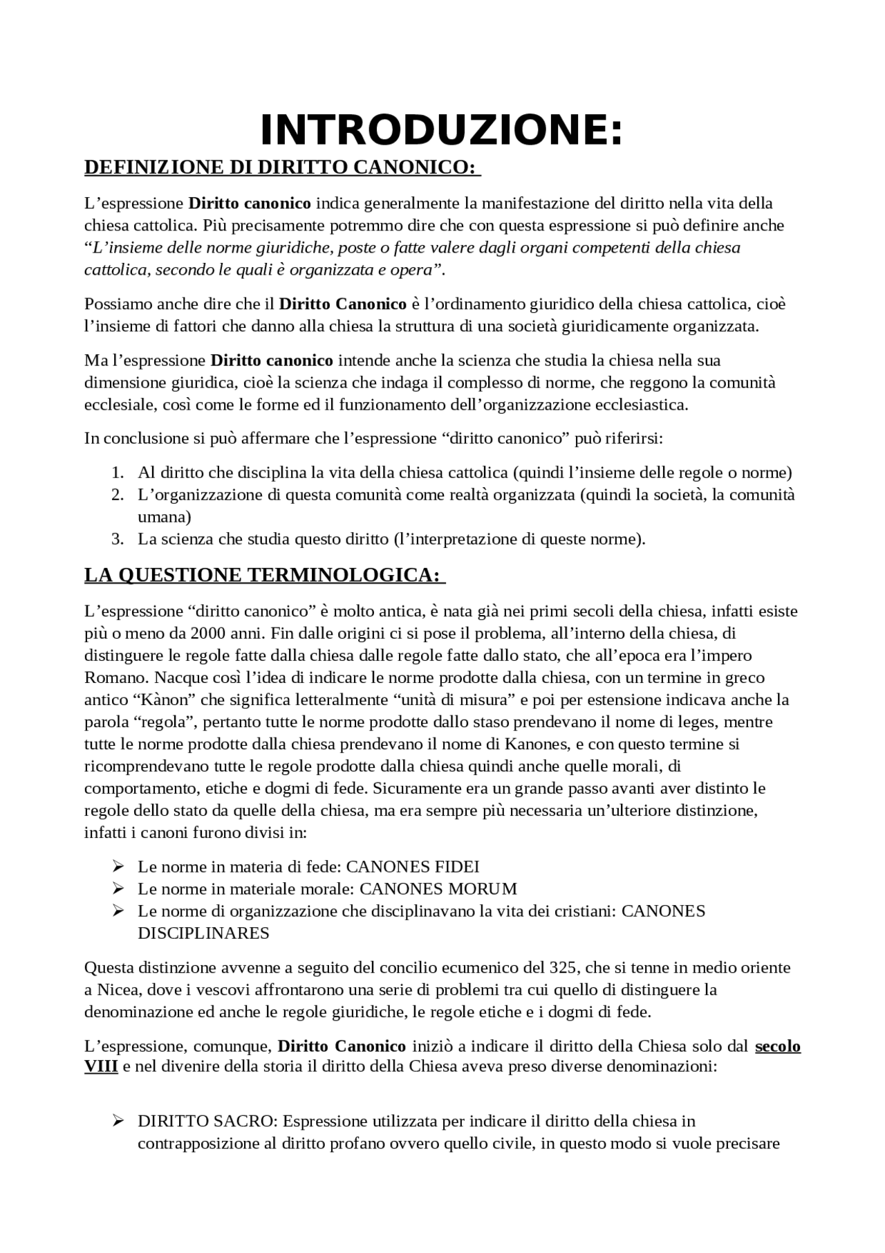 Riassunto Per Esame Di Diritto Canonico Docsity