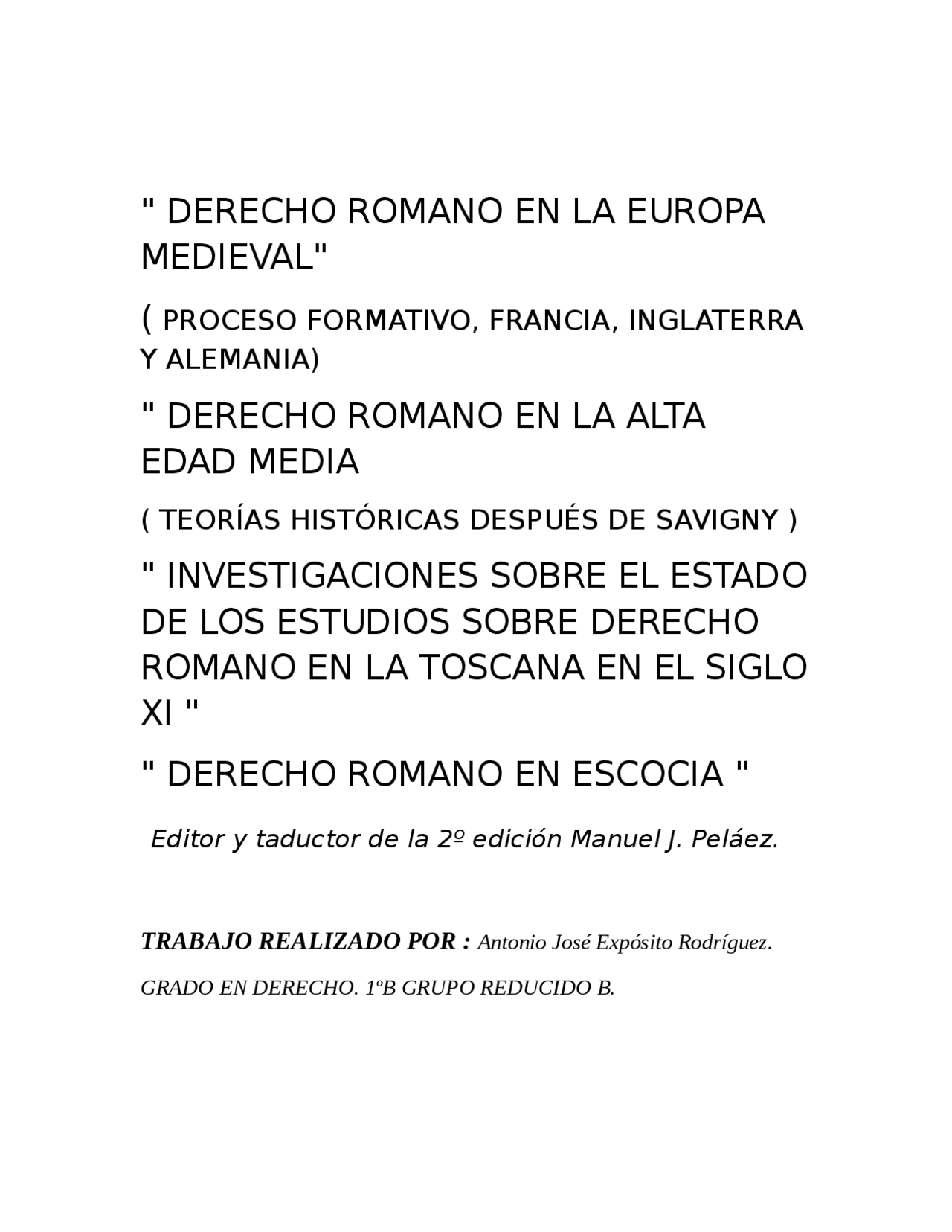 Recención historia uma - Docsity