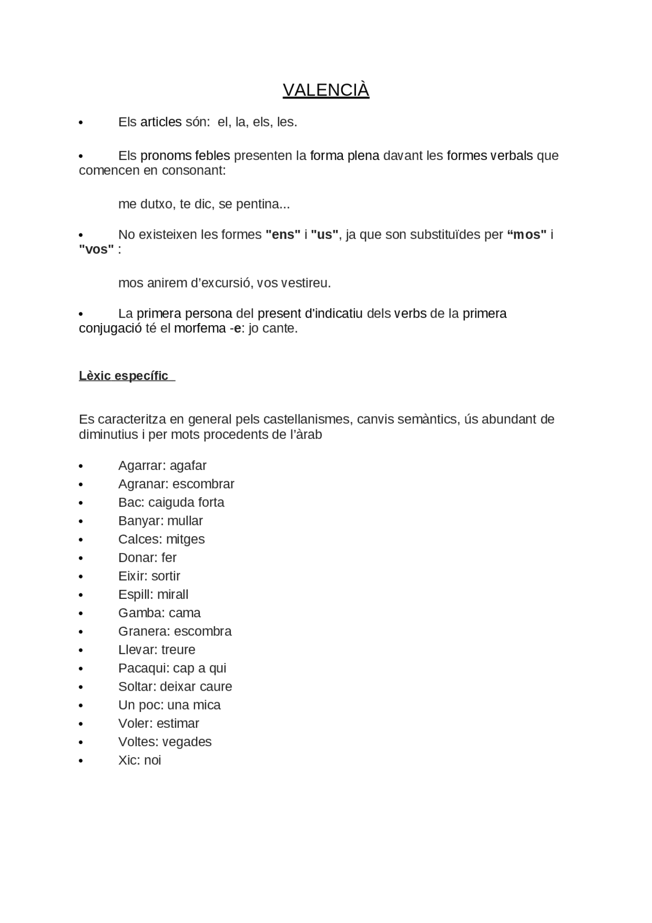 Dialectes Català Per Batxillerat Docsity