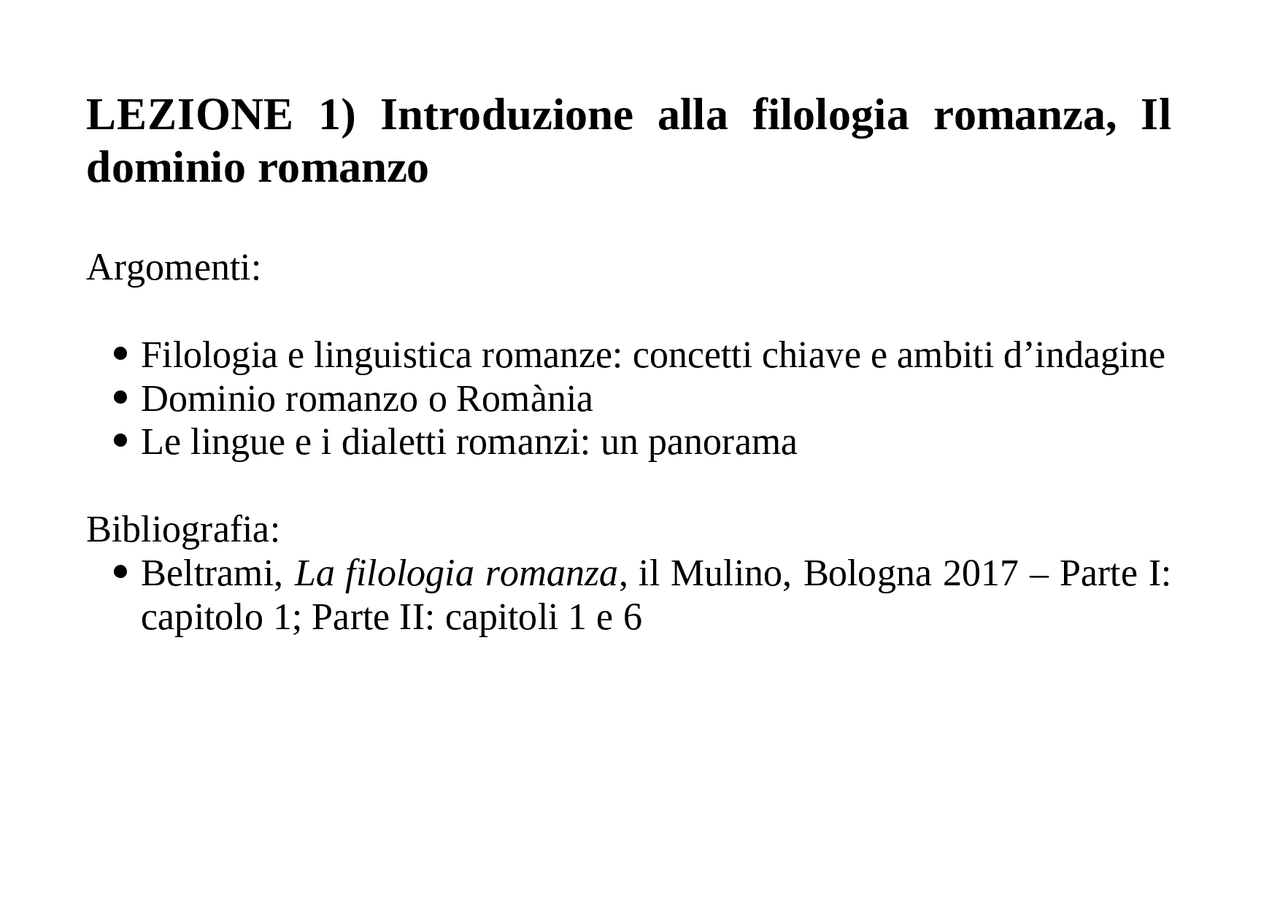 Origini Delle Lingue E Letterature Romanze Docsity