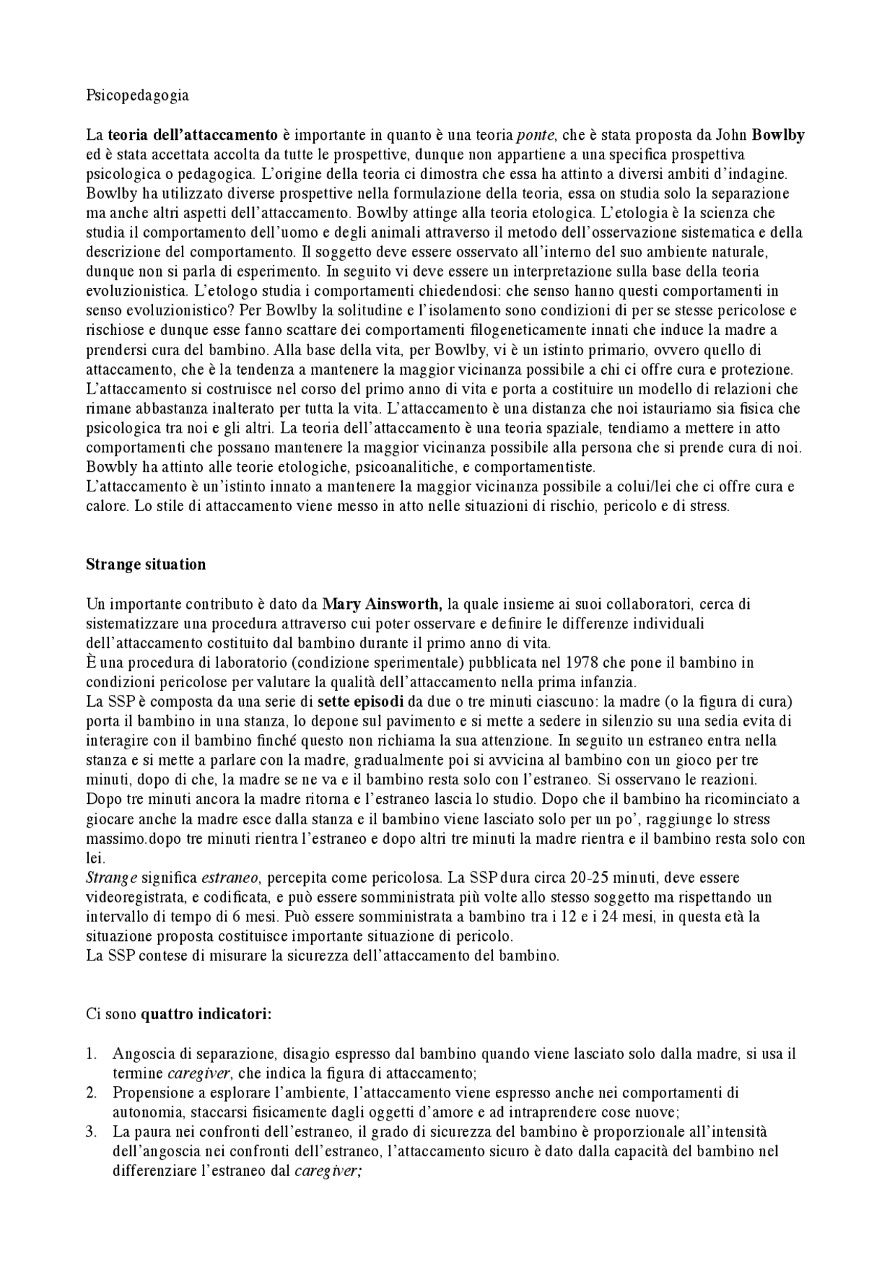 Psicopedagogia, professore Mario Rizzardi - Docsity