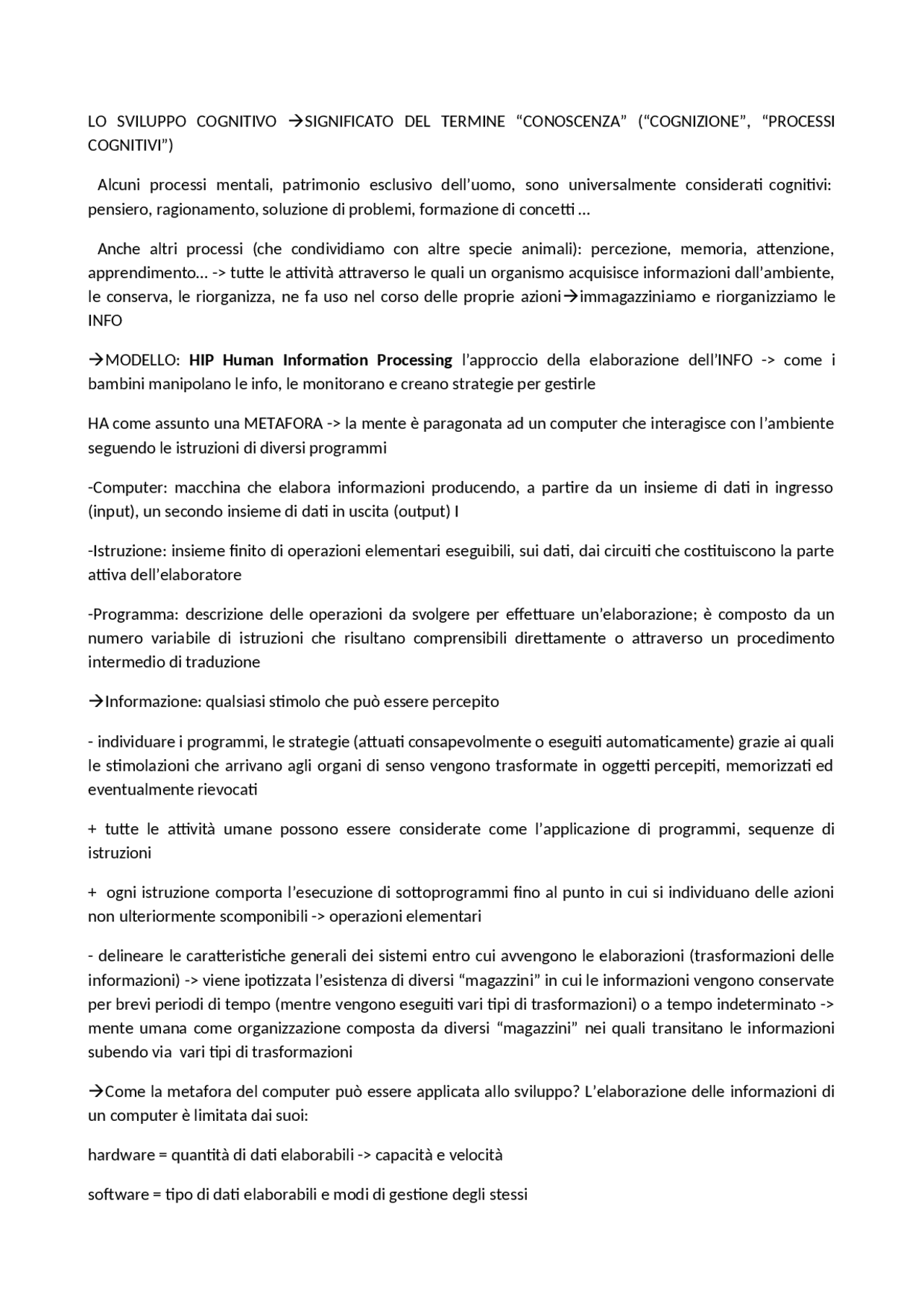 Elementi Di Psicologia Generale Docsity