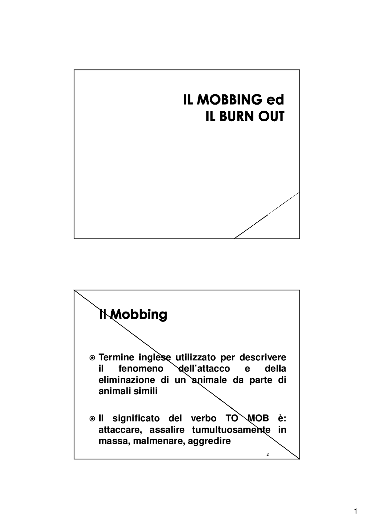 Le Dinamiche Del Mobbing Docsity