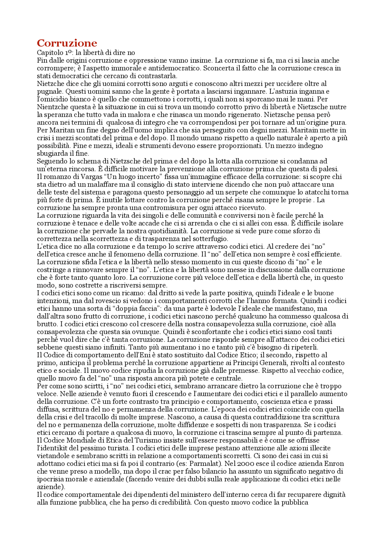 Sintesi Di Corruzione Di Franco Riva Docsity