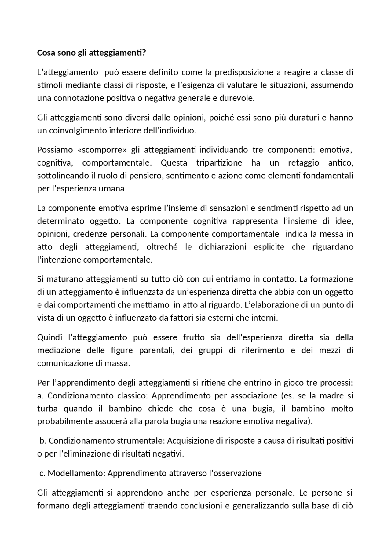 Elementi Di Psicologia Generale Docsity