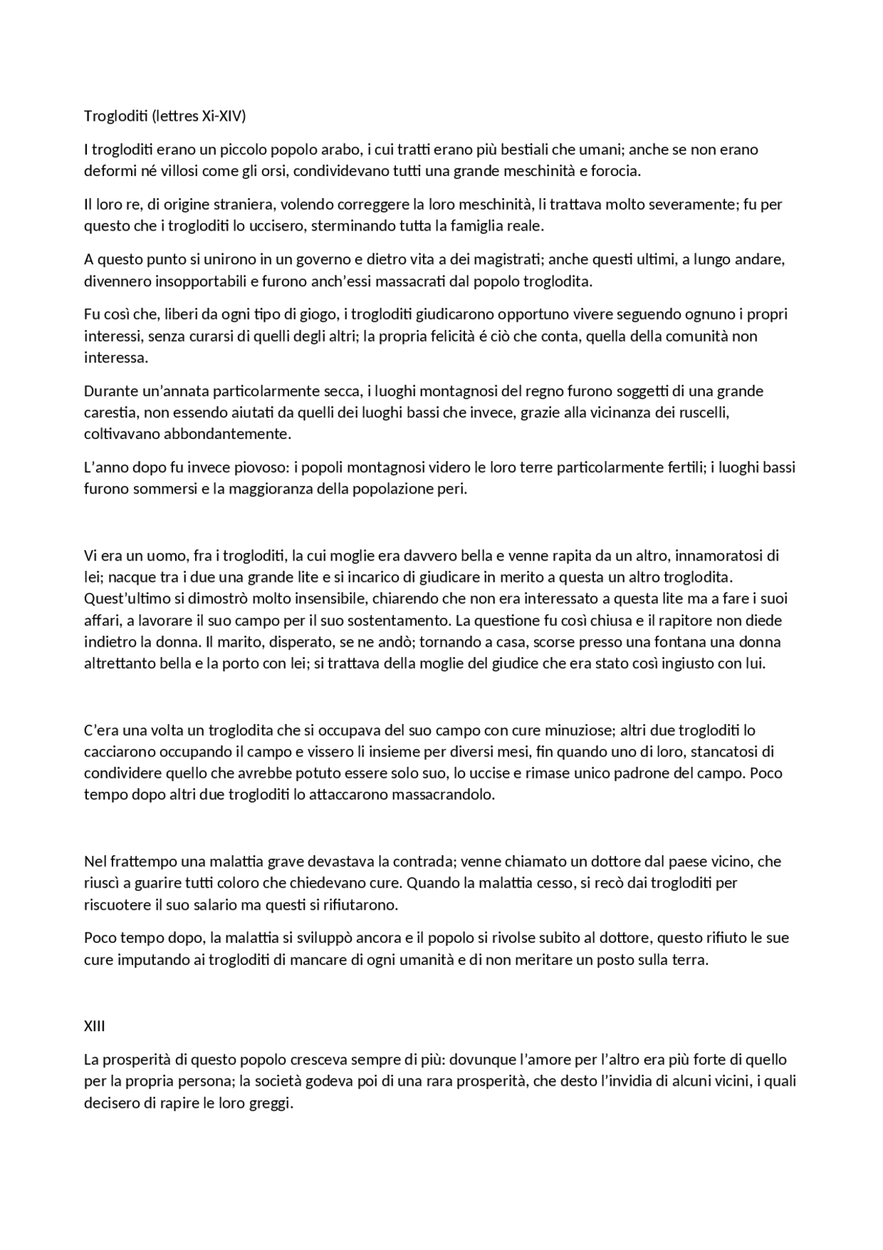 Lettres Persanes Xi Xiv Docsity