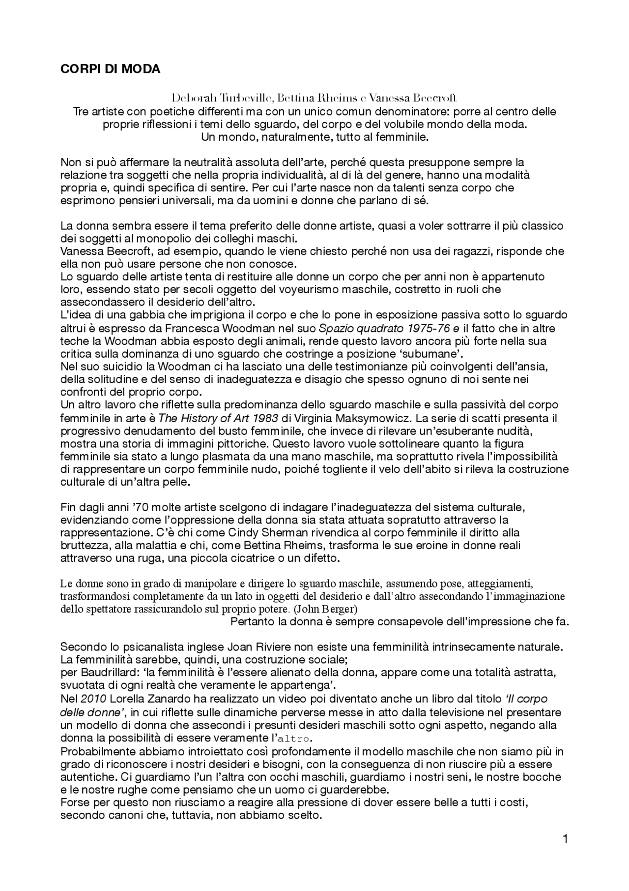 Corpi Di Moda Olivares Docsity