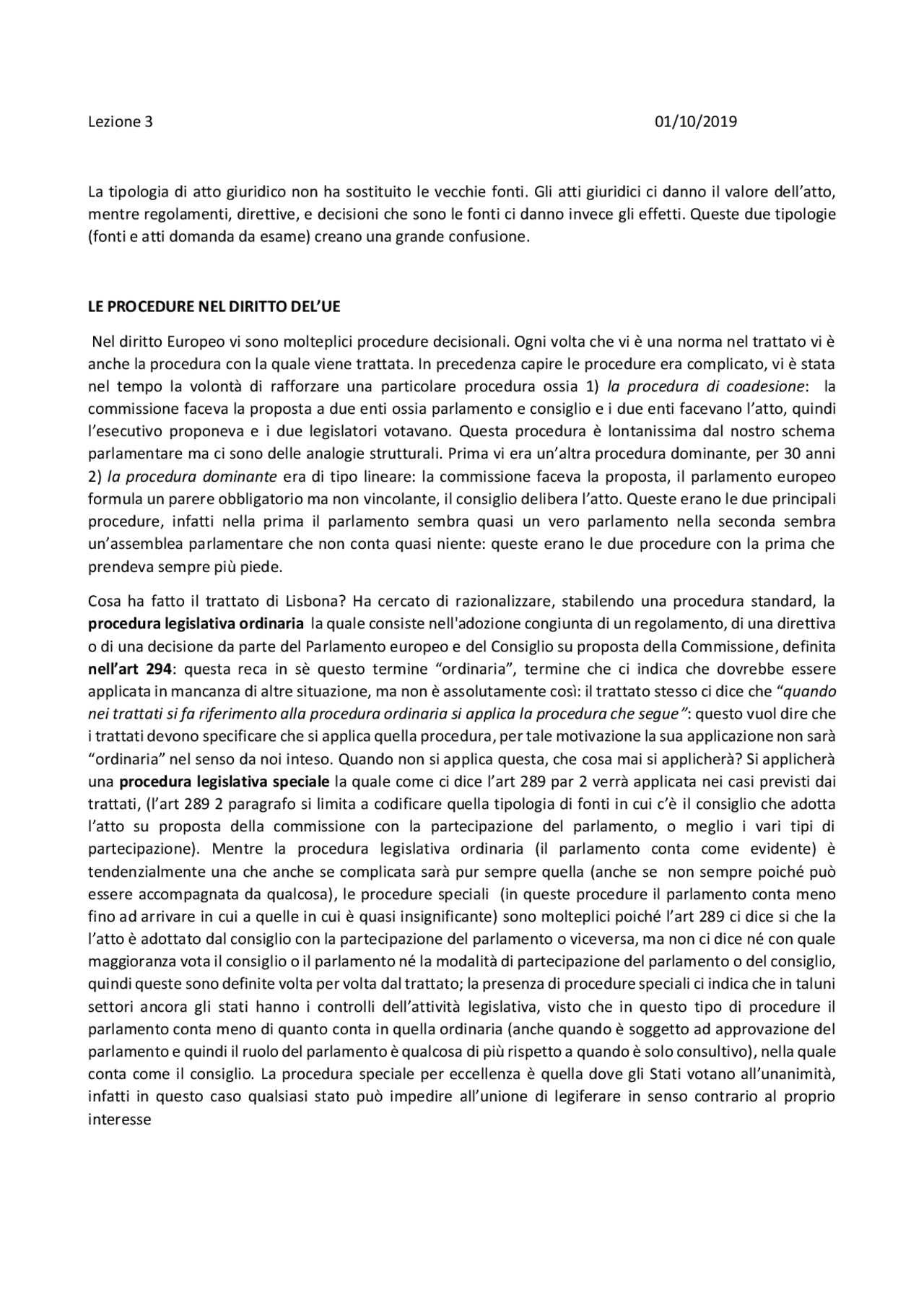 Lezione 2 Di Diritto Dellue Docsity