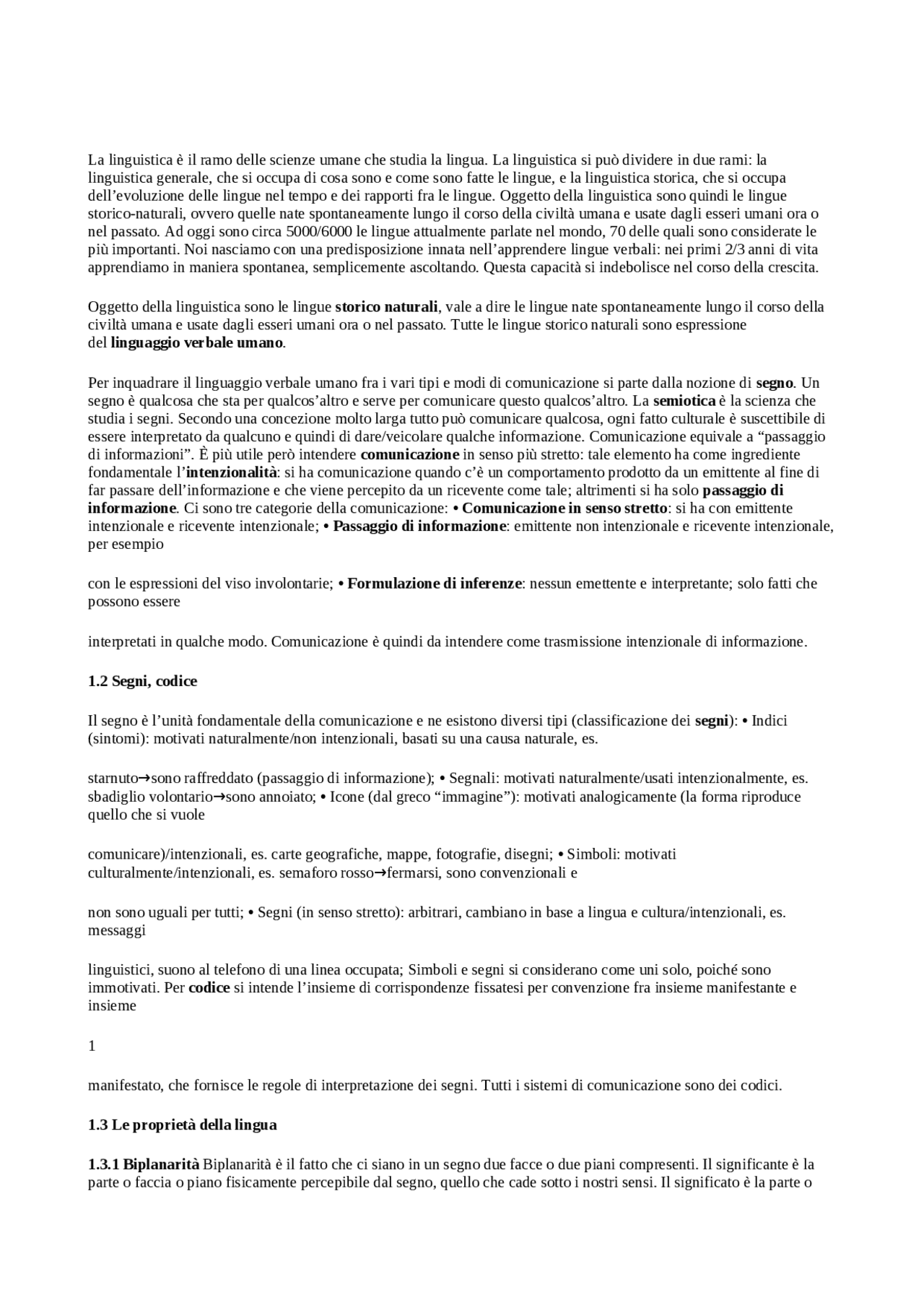 La Linguistica Un Corso Introduttivo Docsity