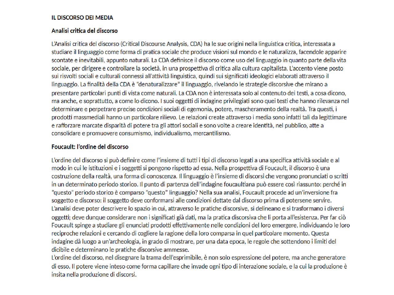 Discorso Dei Media Sociolinguistica Docsity