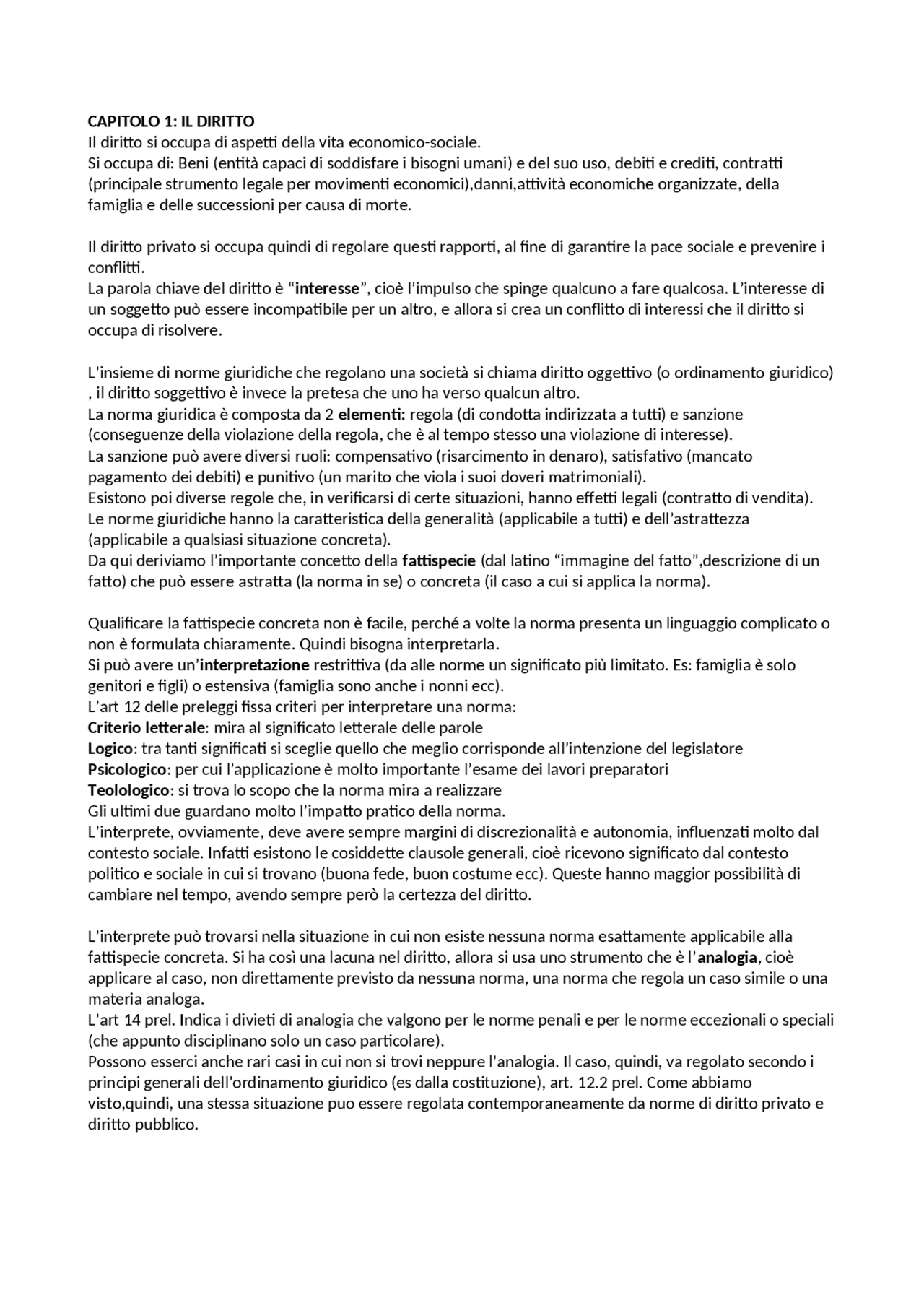 Riassunto Diritto Privato Docsity