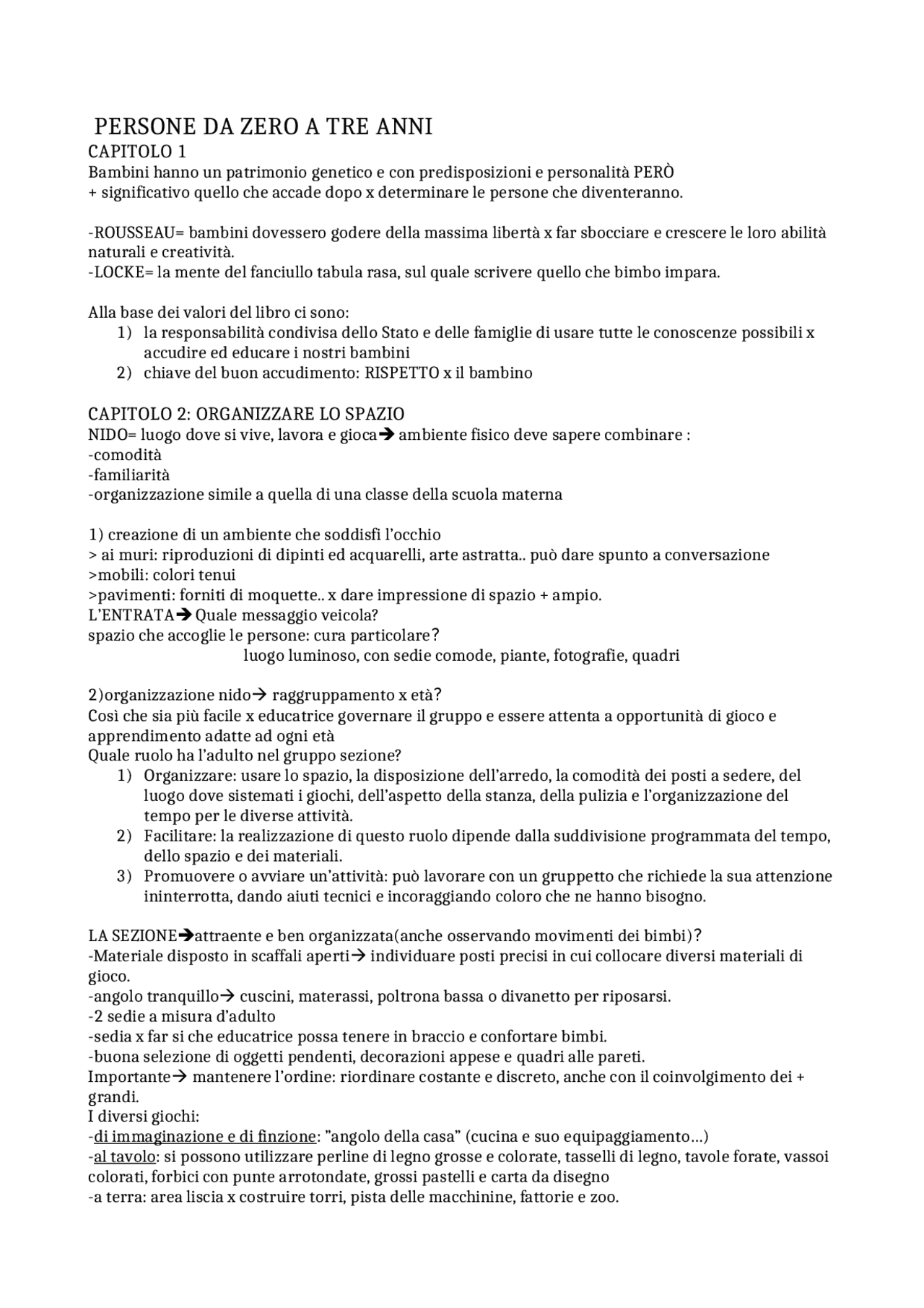 Persone Da 0 A 3 Anni Docsity