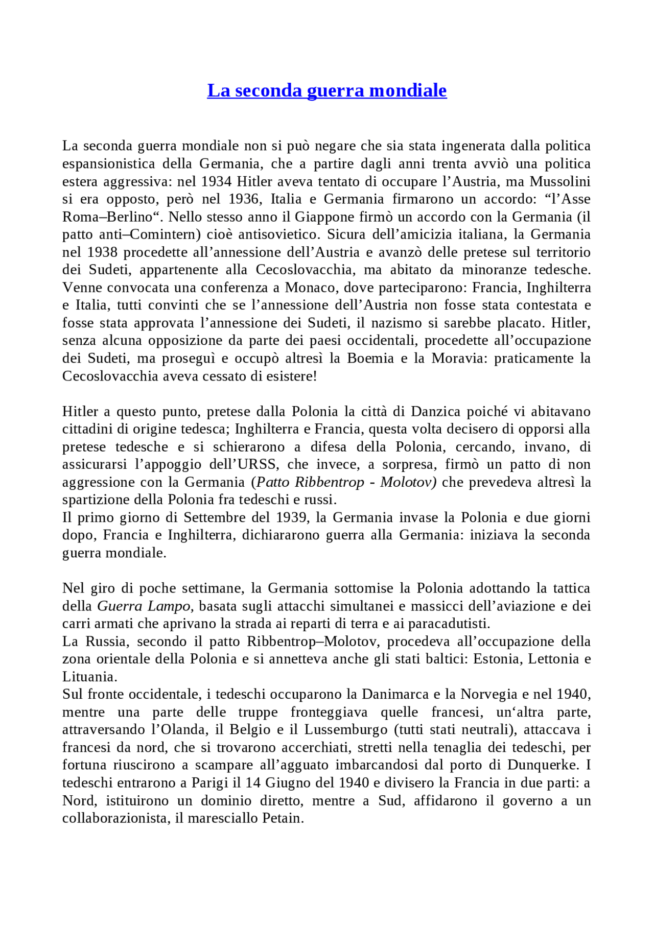 Storia Contemporanea Docsity