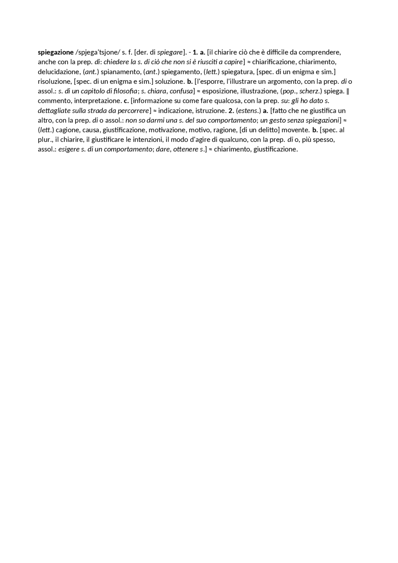 Spiegazione Una Definizione Docsity