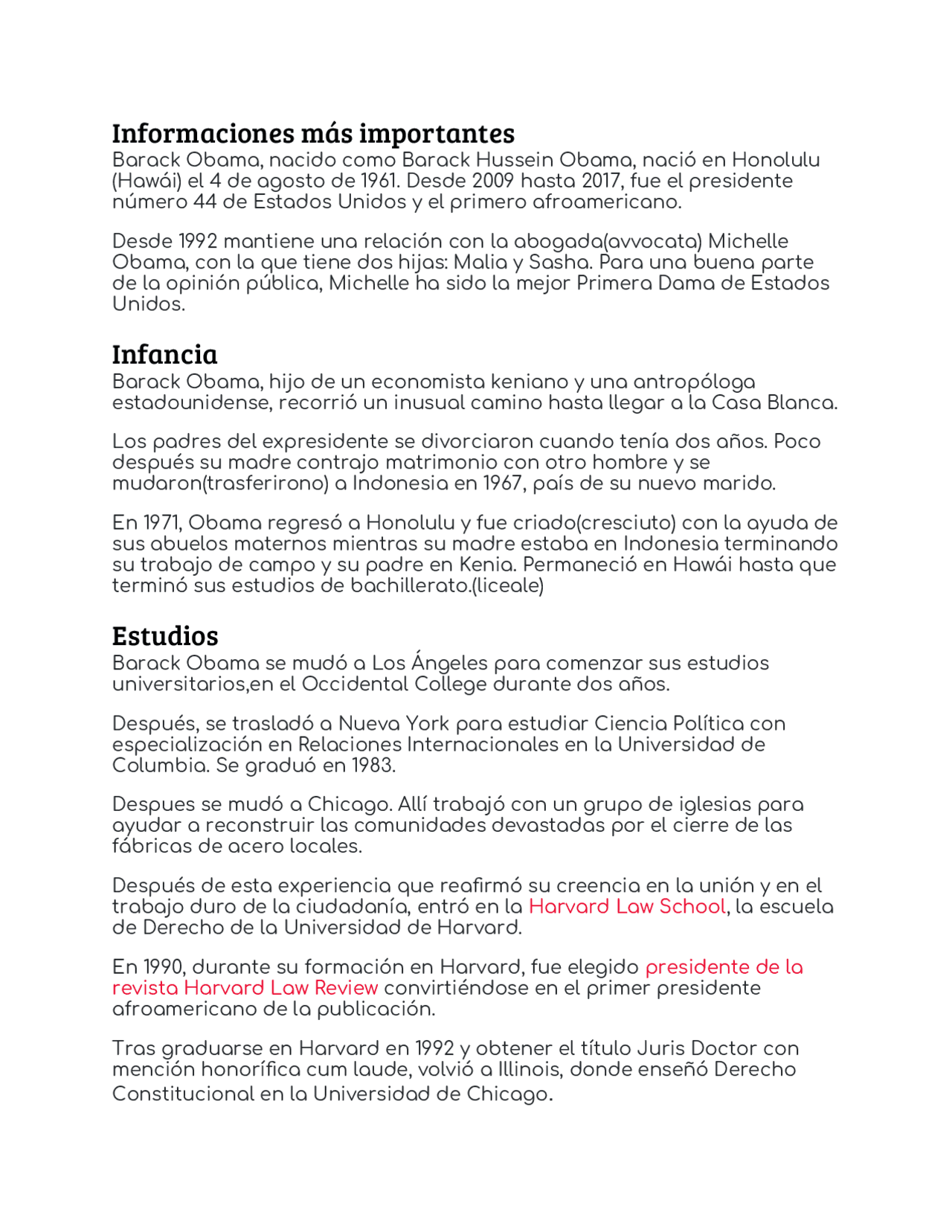 BARACK OBAMA presentazione - Docsity