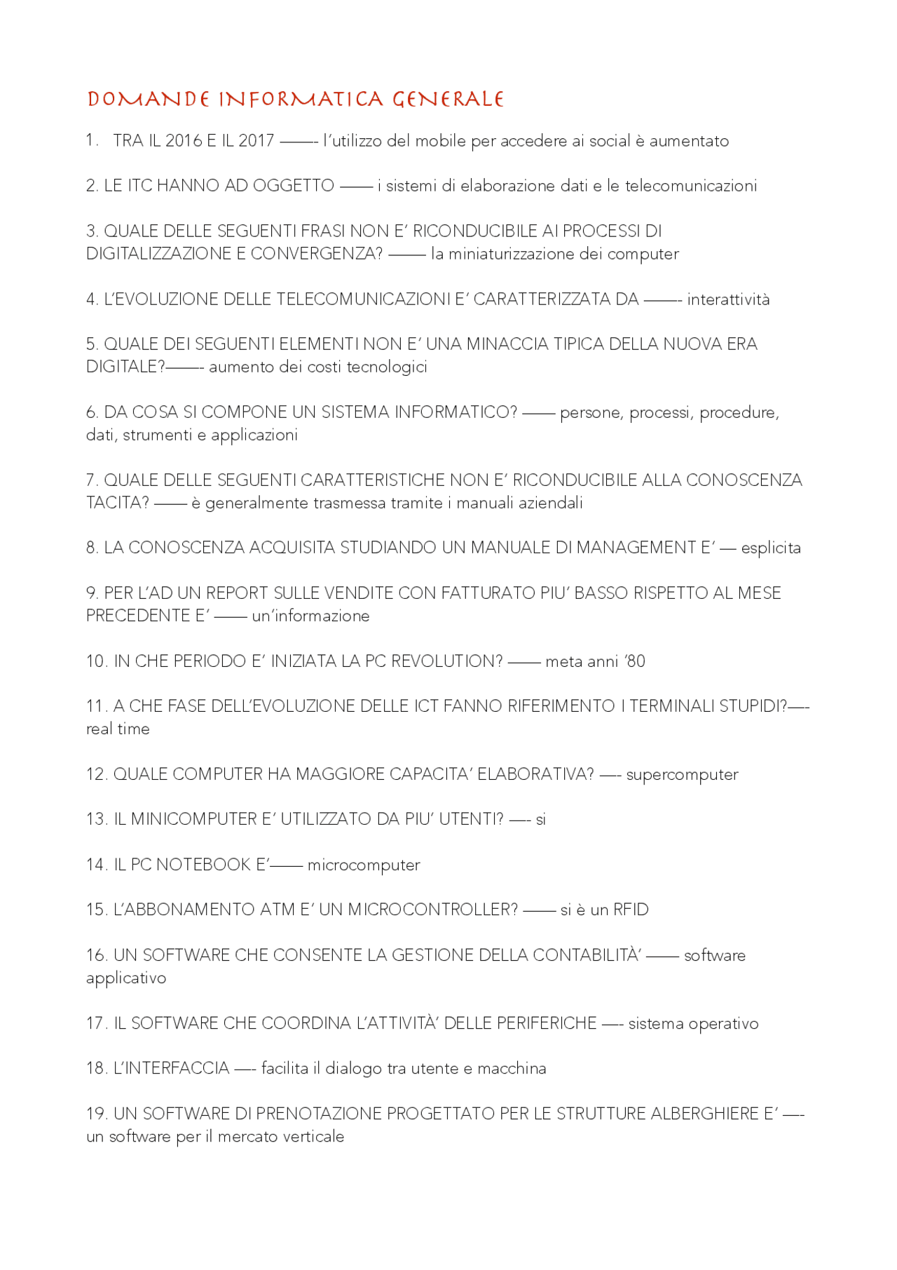Domande Informatica Generale Dossena Appunti Di Computer Science