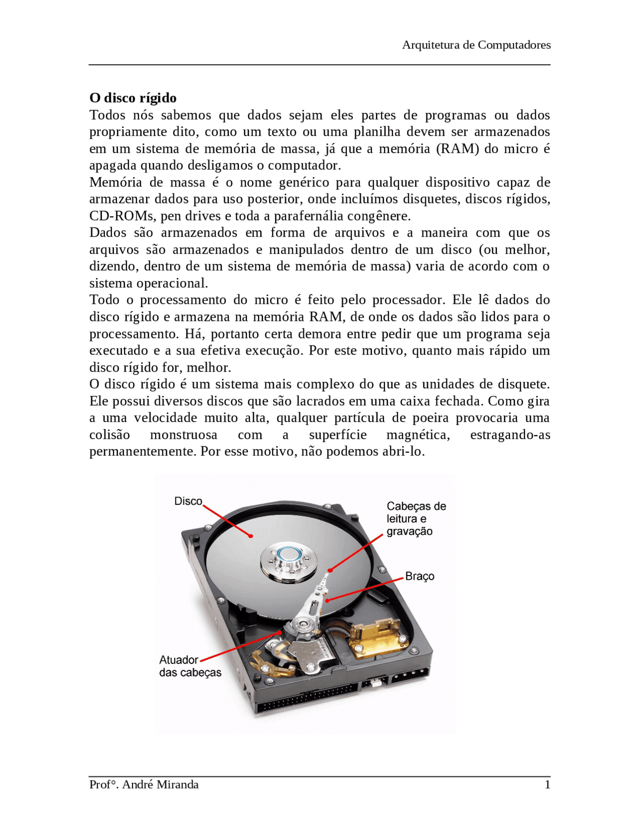 Apostila Disco Rígido - Docsity