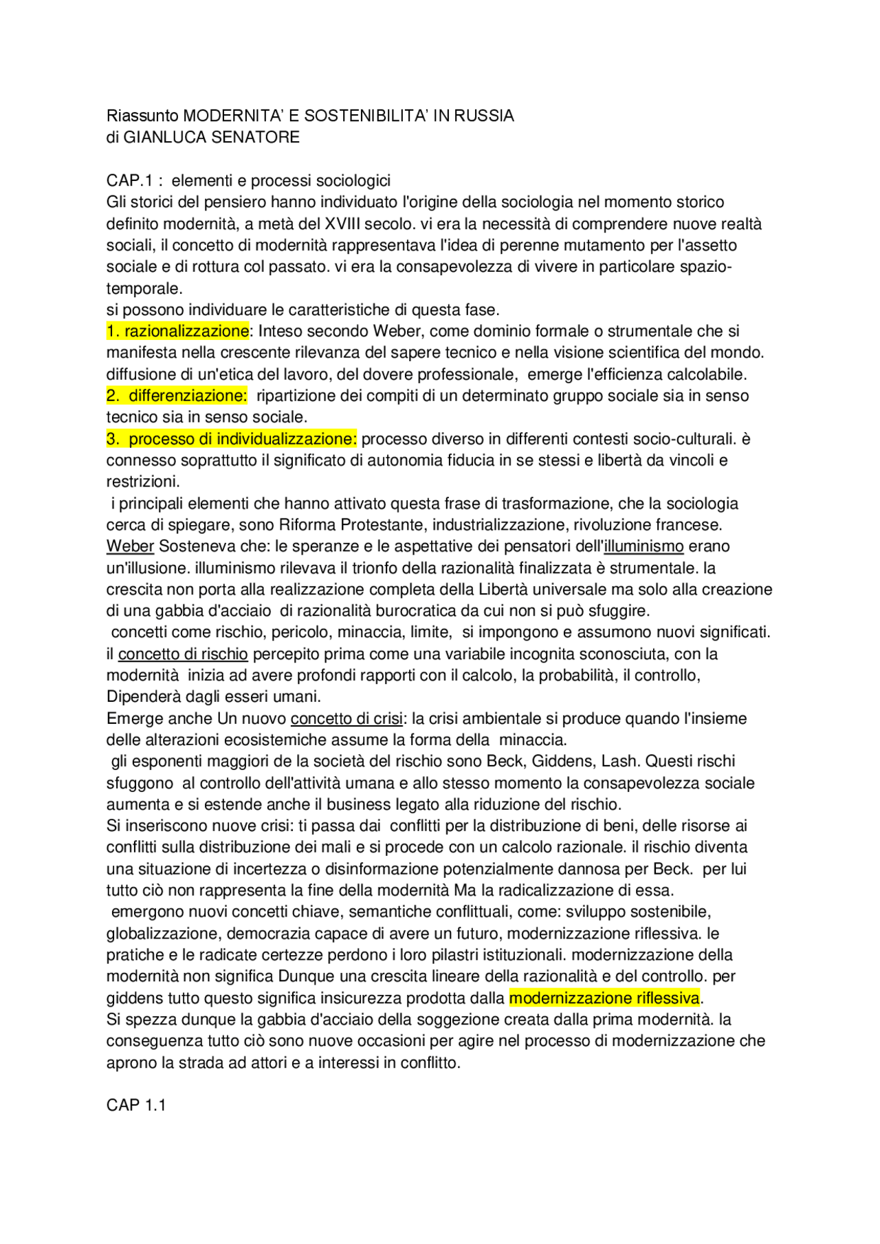 Modernità E Sostenibilità In Russia Docsity