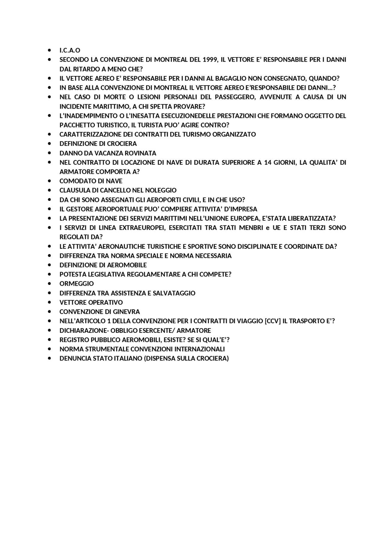 Domande Esame Diritto Della Navigazione Recenti Docsity