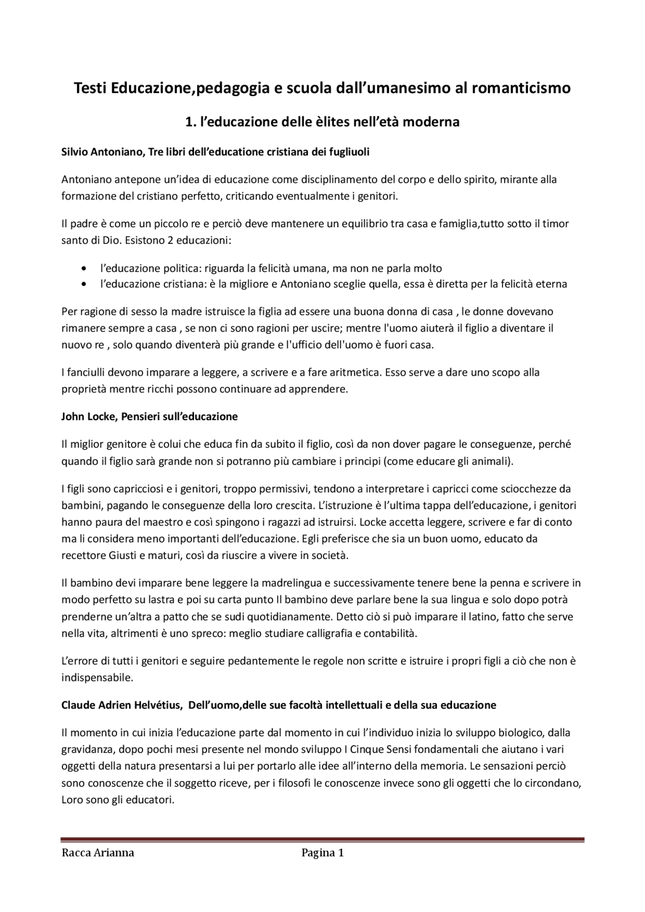 Testi Di Educazione E Pedagogia Docsity