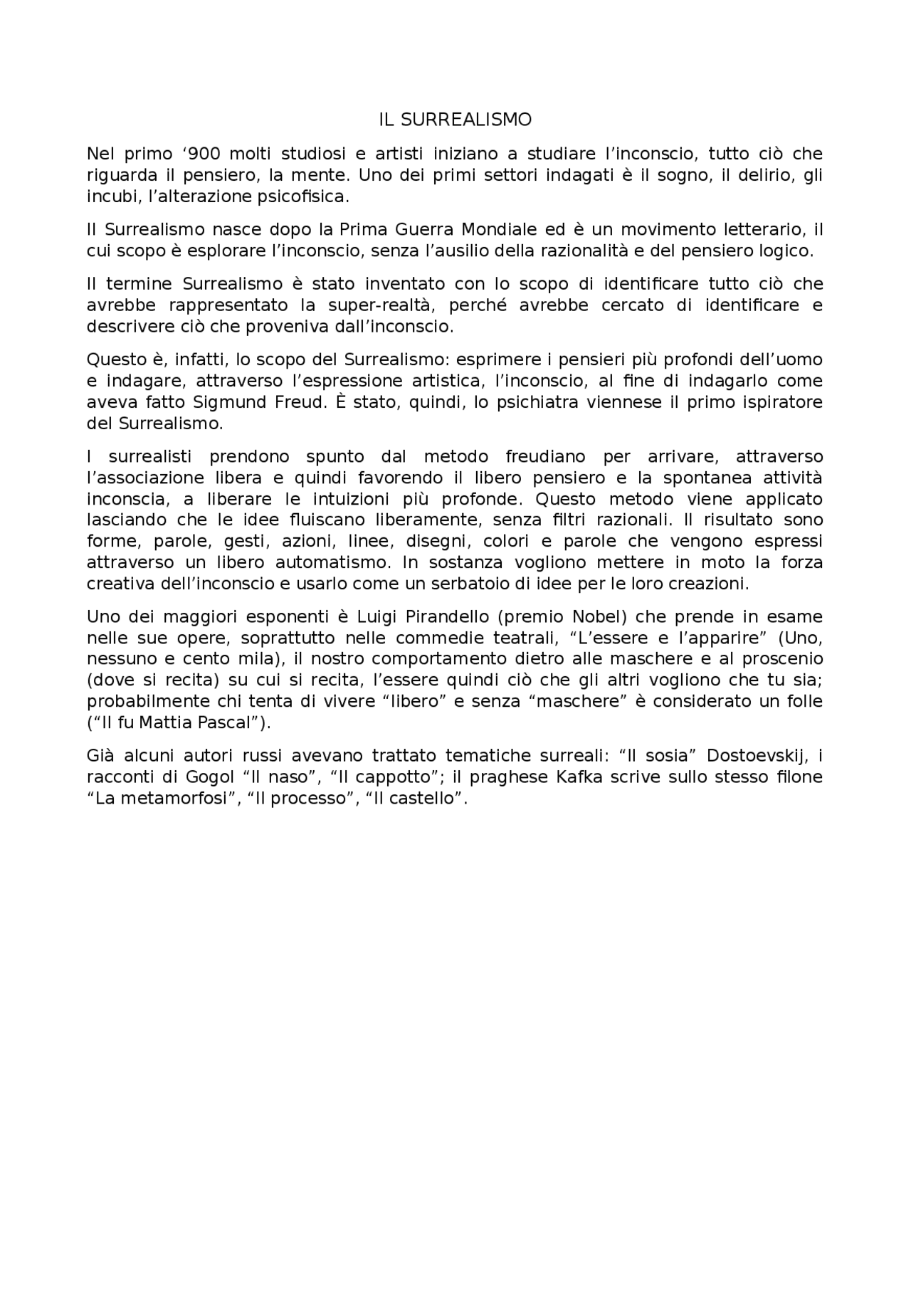 Surrealismo Docsity