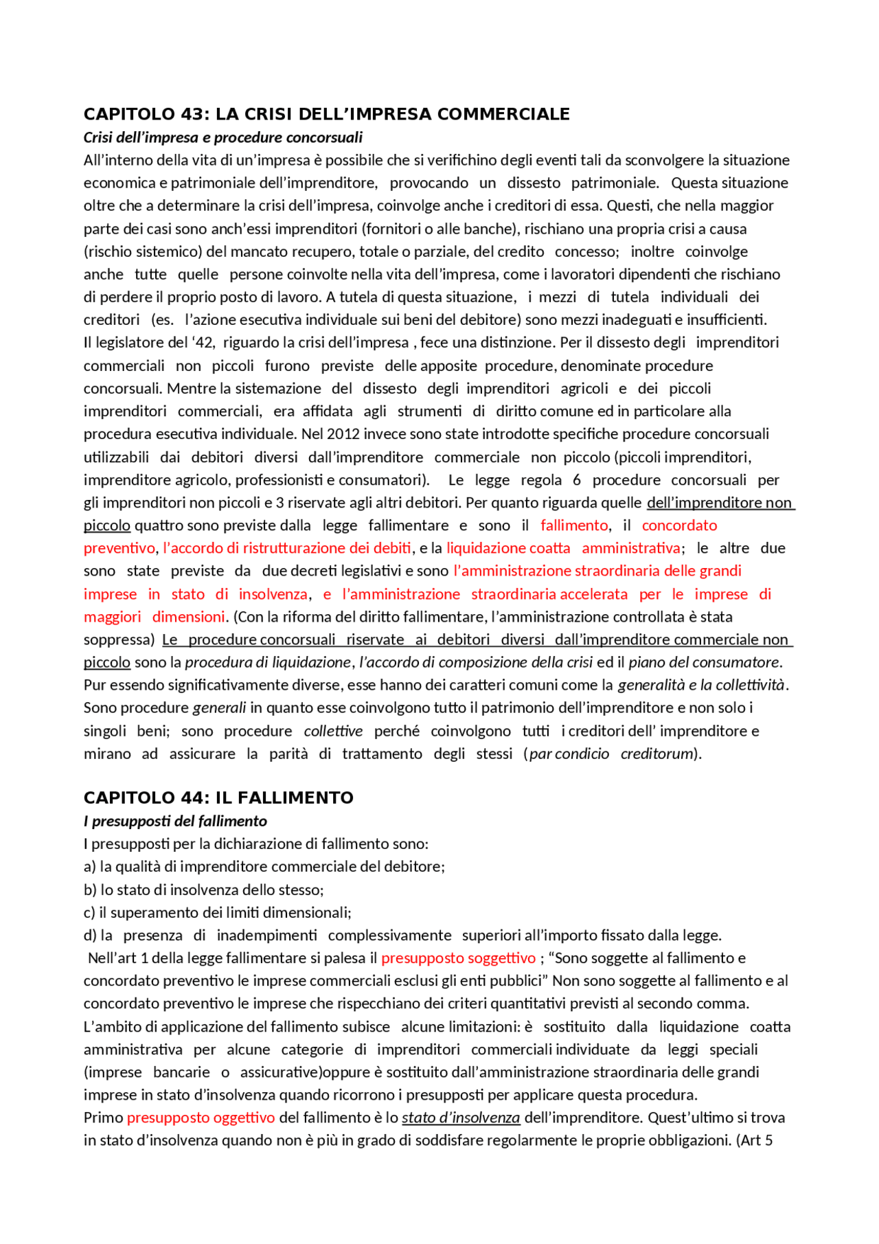 Diritto Commerciale Docsity