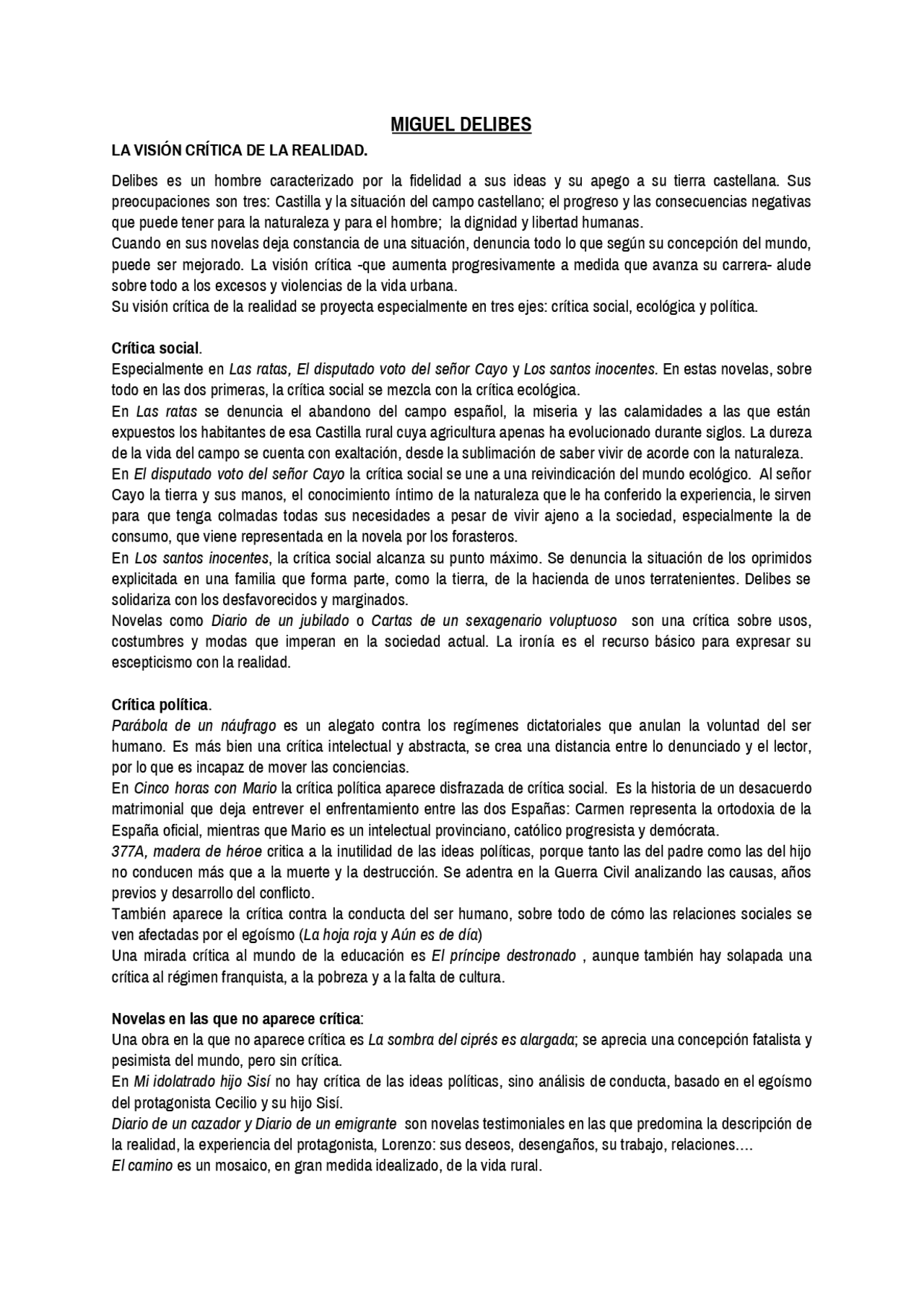 Delibes Apuntes Evau 2º Bach Docsity