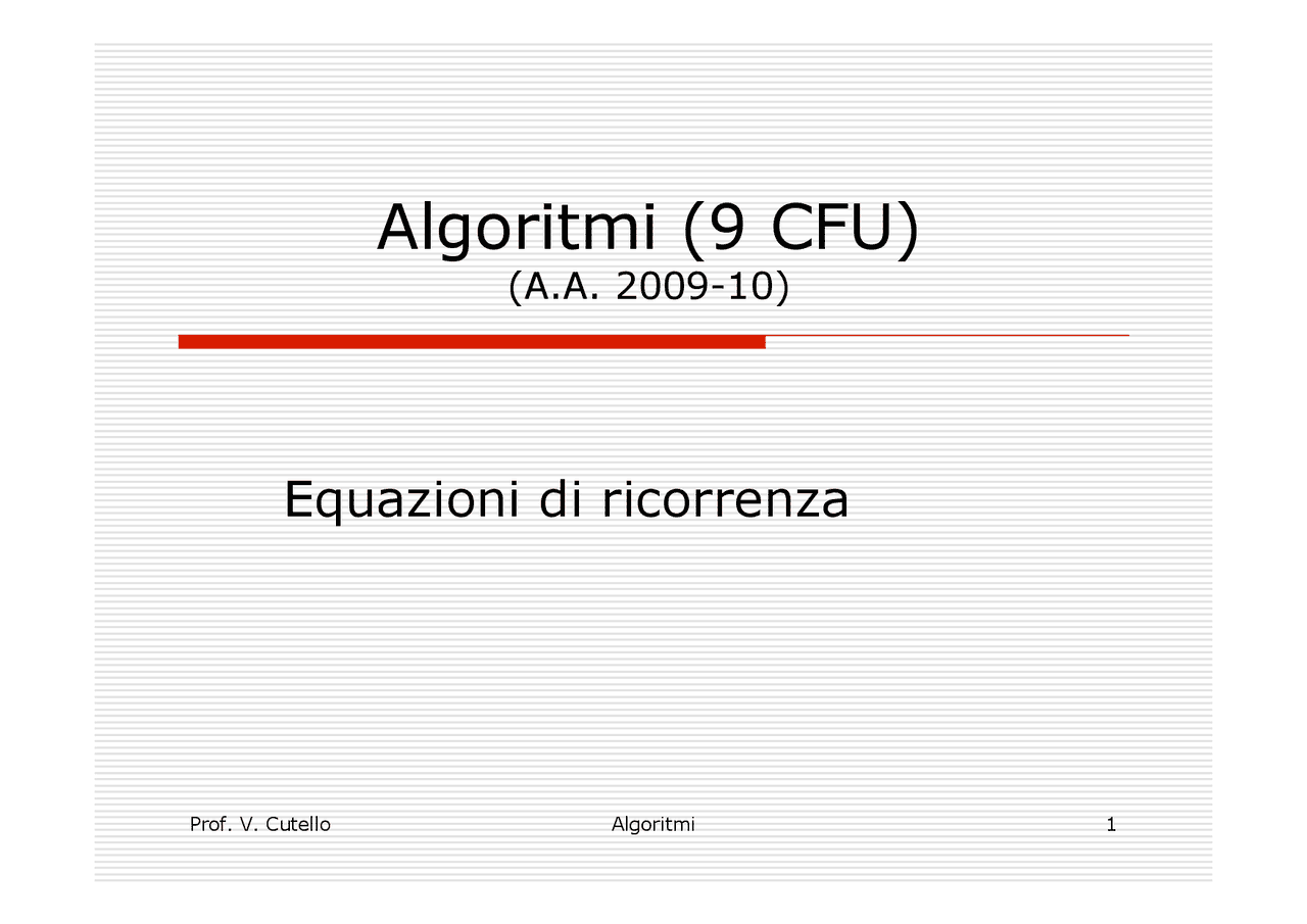 Algoritmi E Strutture Dati Docsity