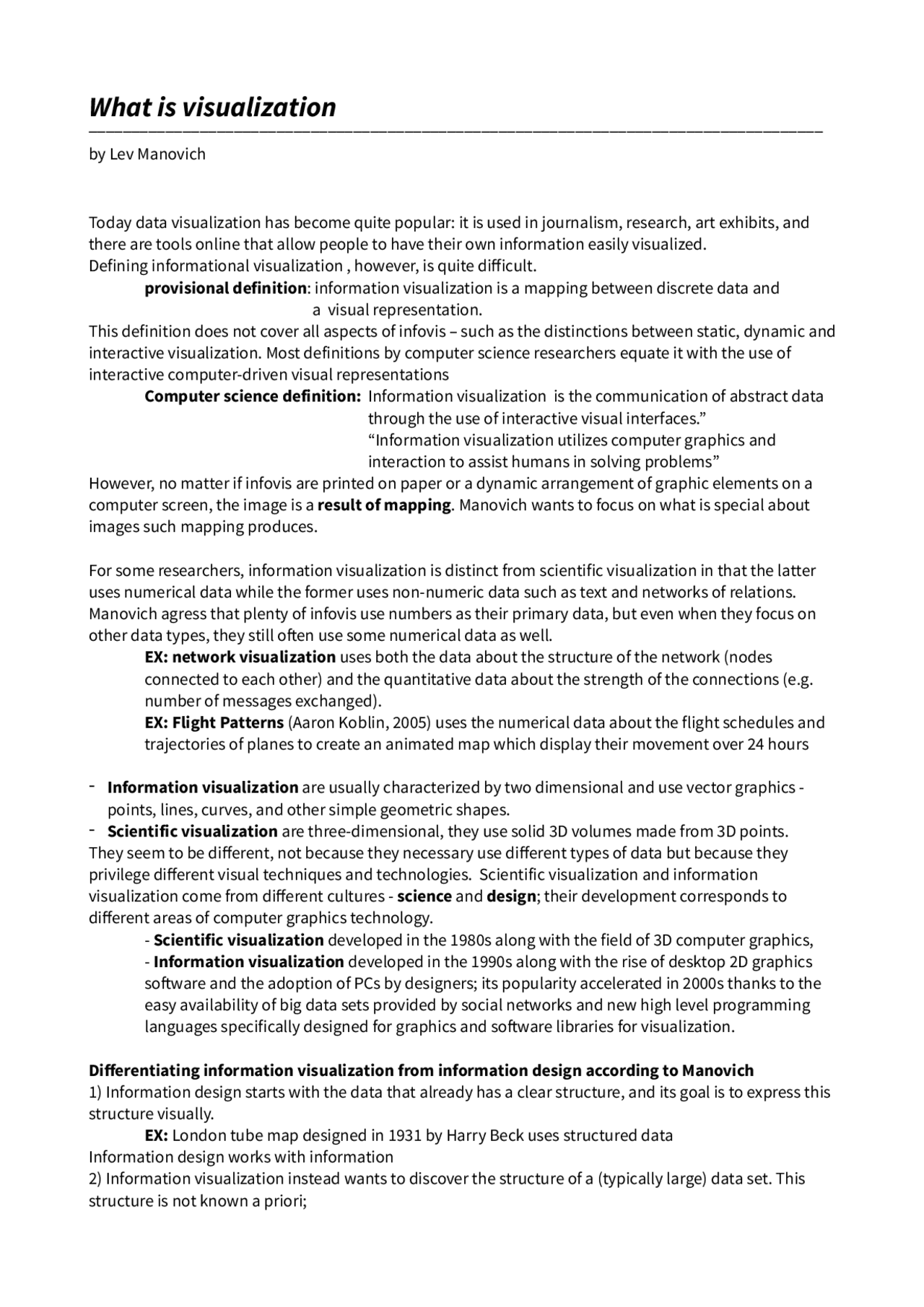 What Is Visualization Docsity