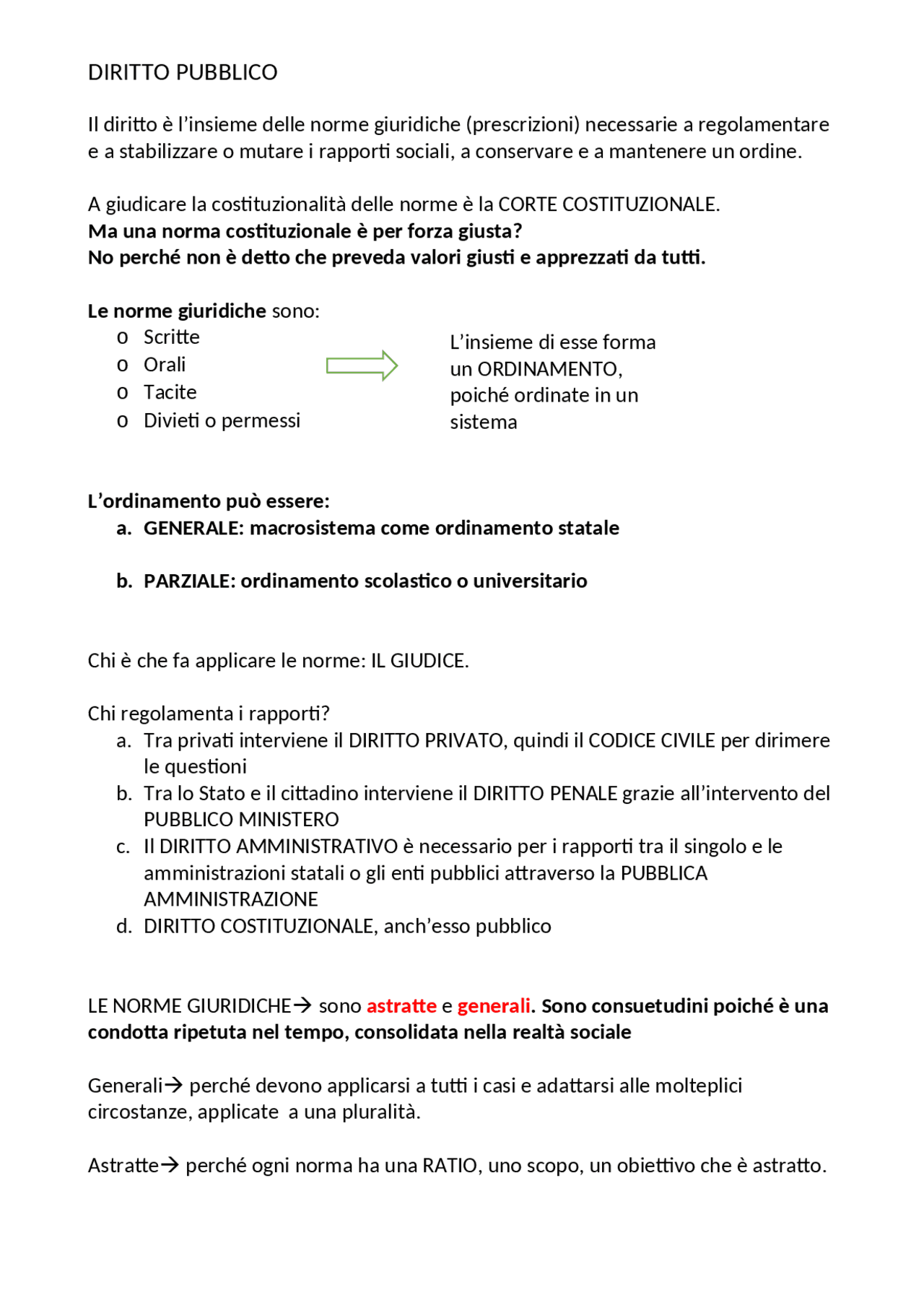 Il Diritto E Le Norme Appunti Di Diritto Docsity